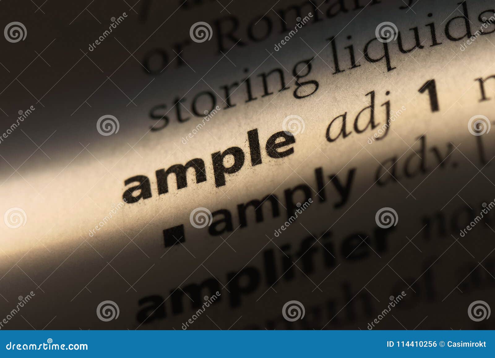 Ample stock photo. Image of word, idea, paper, printed - 114410256