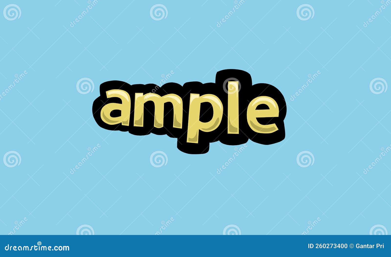 AMPLE Writing Vector Design On A Blue Background Royalty-Free Stock ...