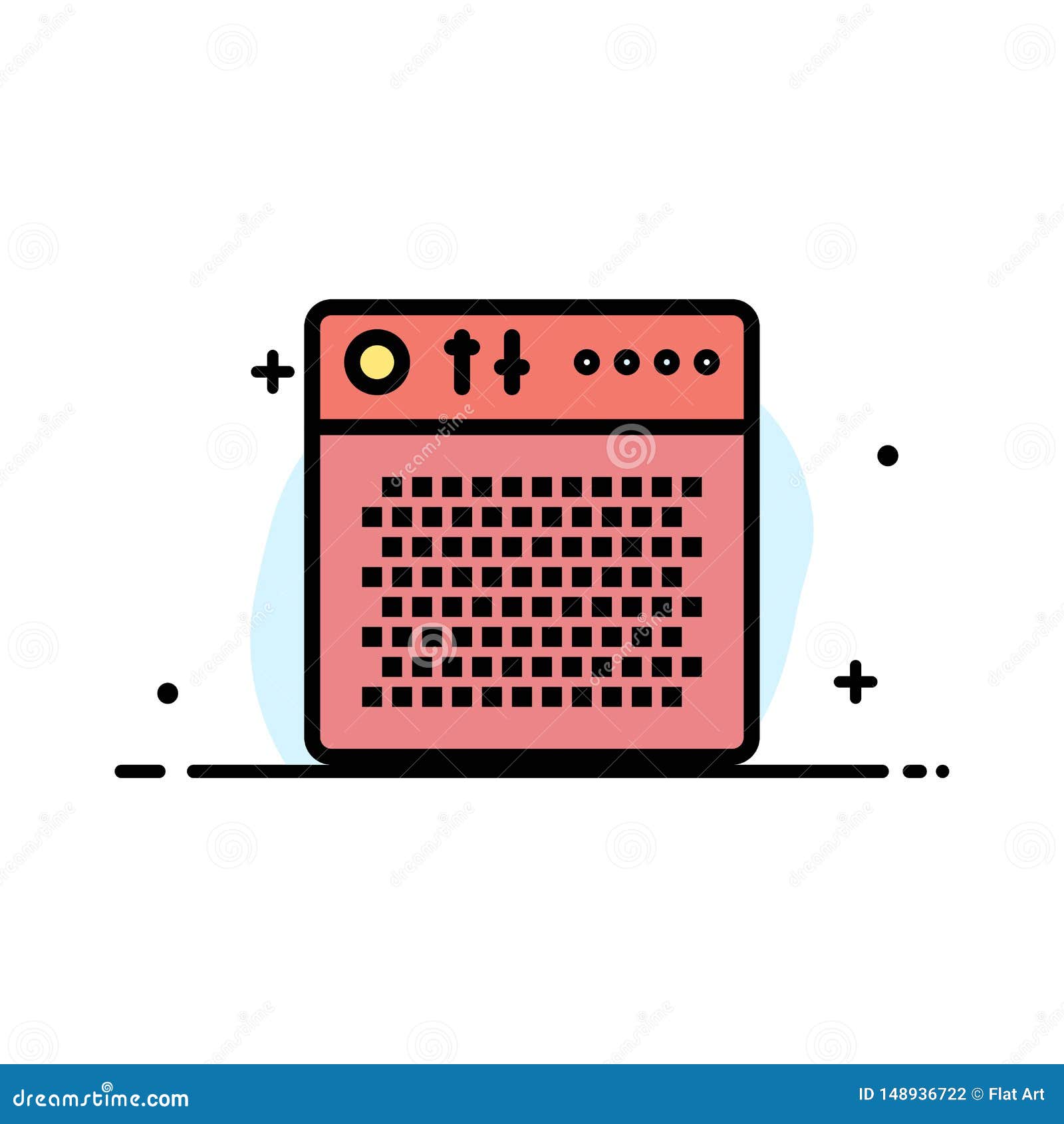 Amplifier, Audio, Device, Multimedia, Portable Business Flat Line ...