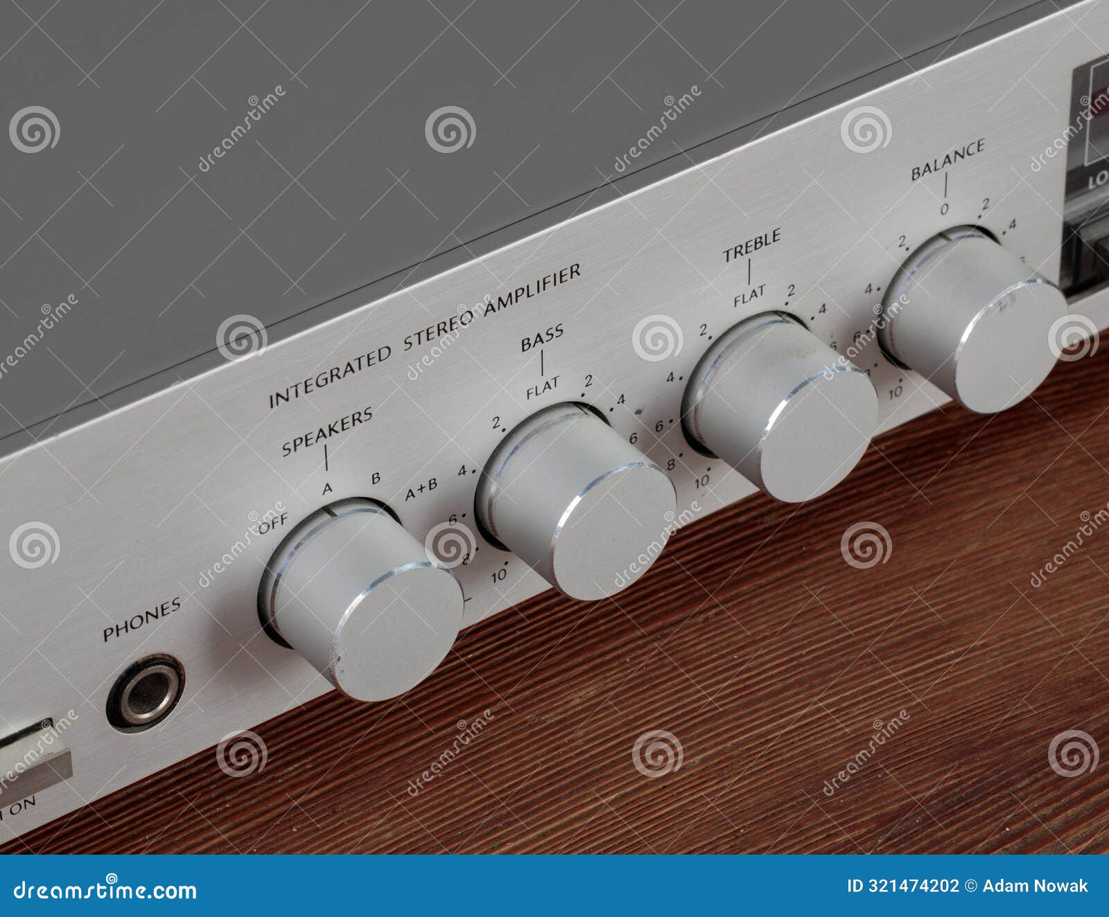 Amplifier Control Panel Close-Up Stock Photo - Image of knobs, hifi ...