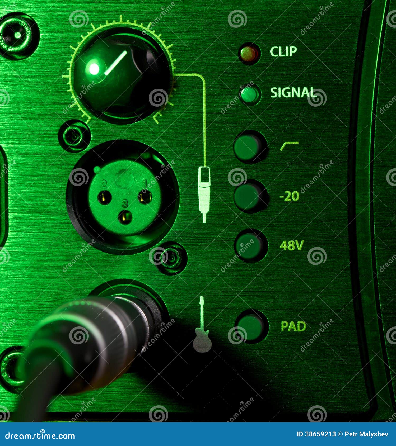 Amplifier Control Panel stock image. Image of bass, adjust - 38659213