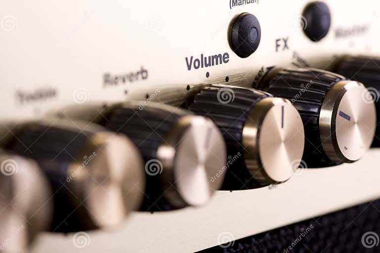 Amplifier controls stock photo. Image of volume, golden - 10111320