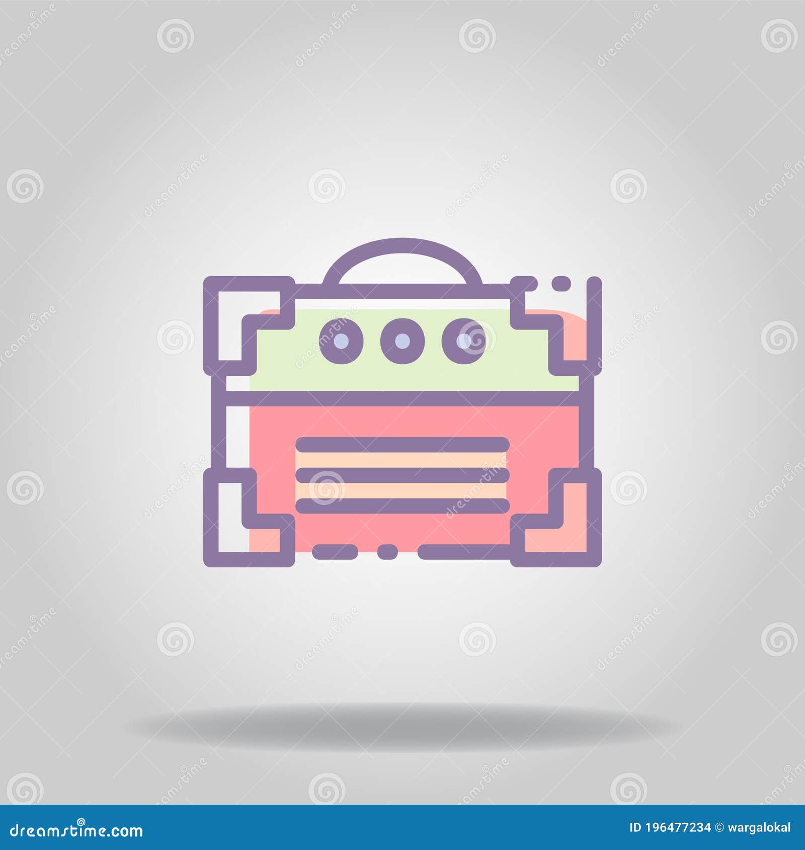 Amplifier Icon or Logo in Pastel Color Stock Vector - Illustration of ...