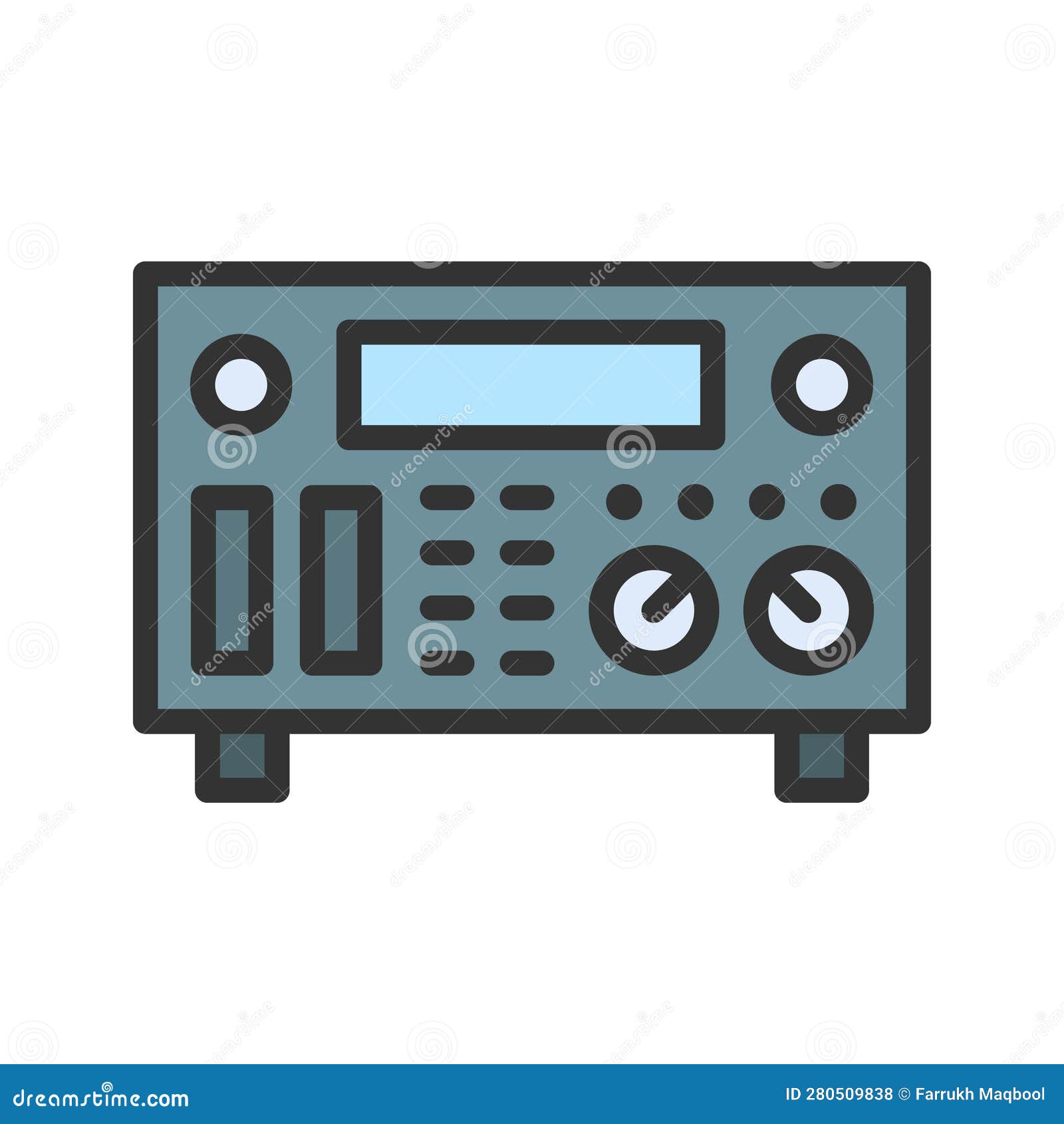 Amplifier Icon Or Logo In Pastel Color Vector Illustration ...