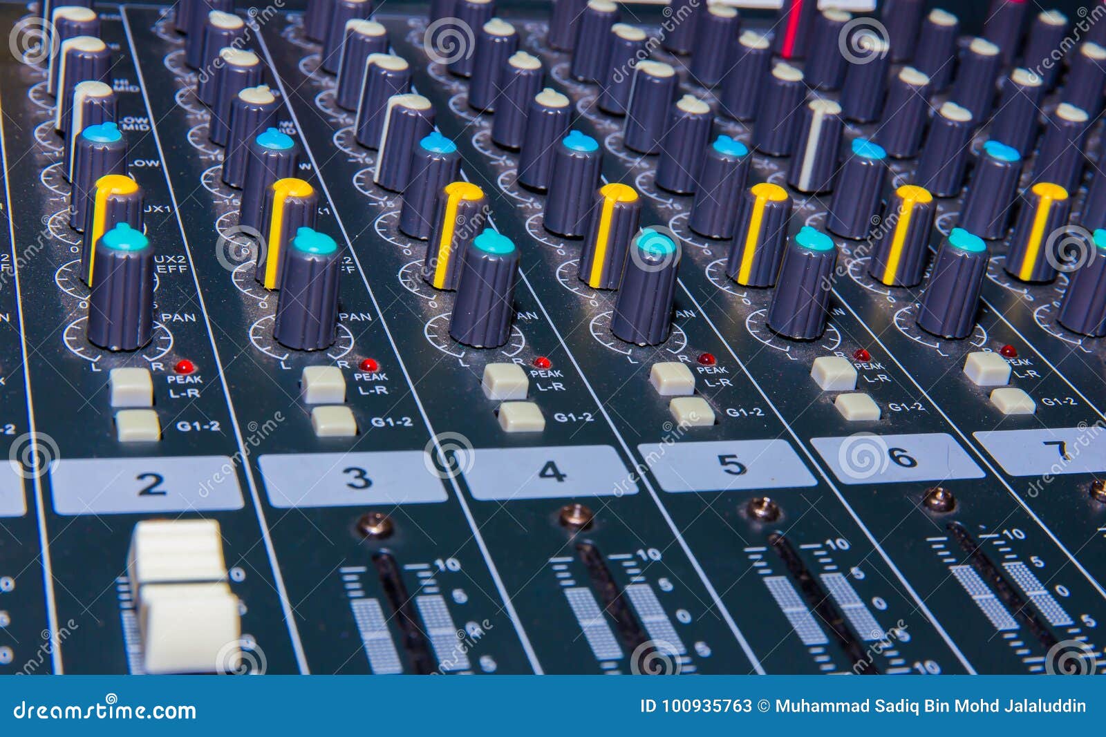 Amplifier mixer stock image. Image of closeup, mixer - 100935763