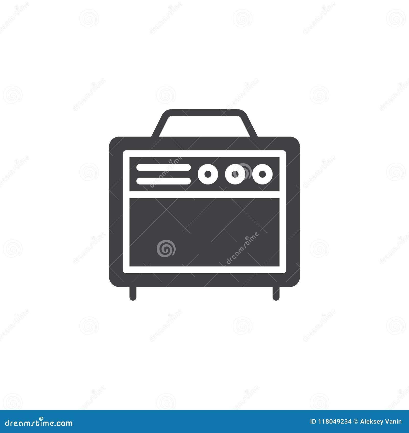 Amplifier vector icon stock vector. Illustration of pixel - 118049234