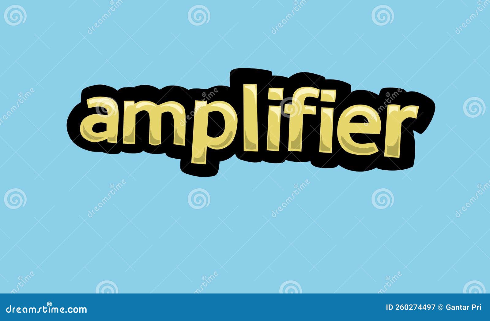 AMPLIFICATION Writing Vector Design On A Blue Background Royalty-Free ...