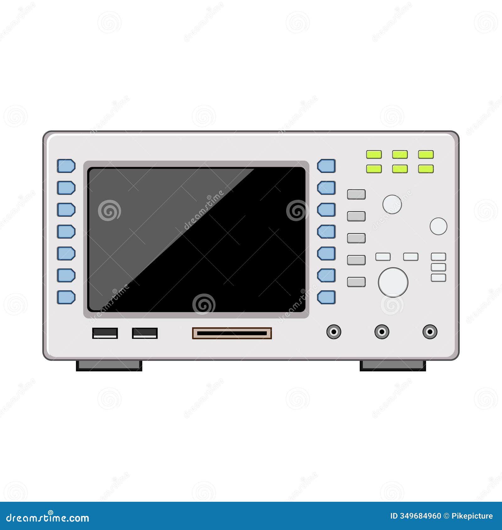 Amplitude Oscillograph Cartoon Vector Illustration Stock Vector ...