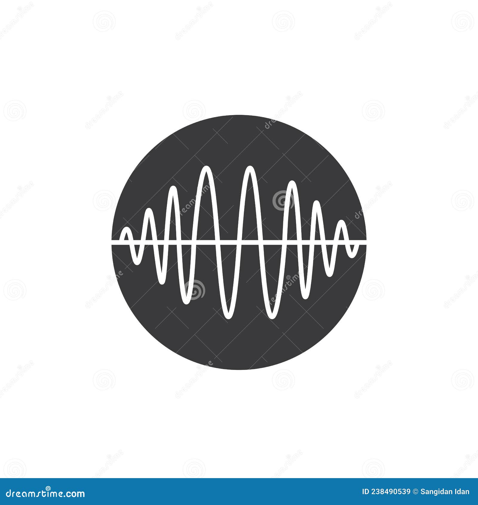 Amplitude Wave Sign Vector Icon Design Stock Vector - Illustration of ...