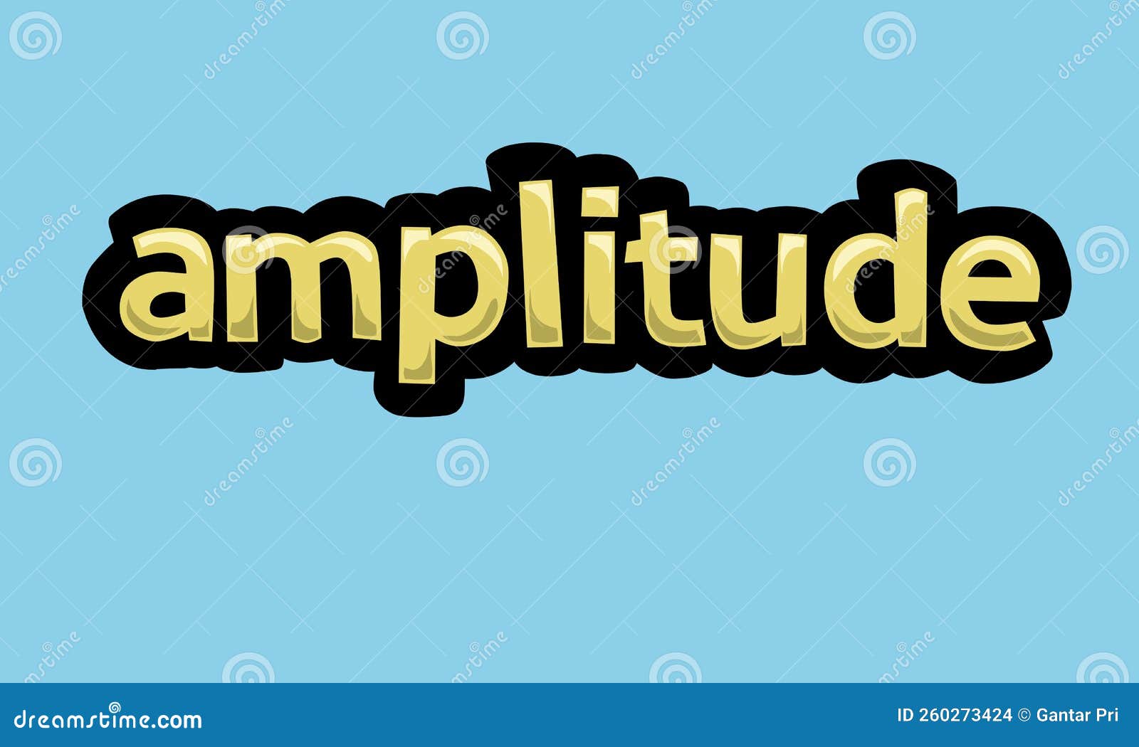 AMPLITUDE Writing Vector Design on a Blue Background Stock Vector ...