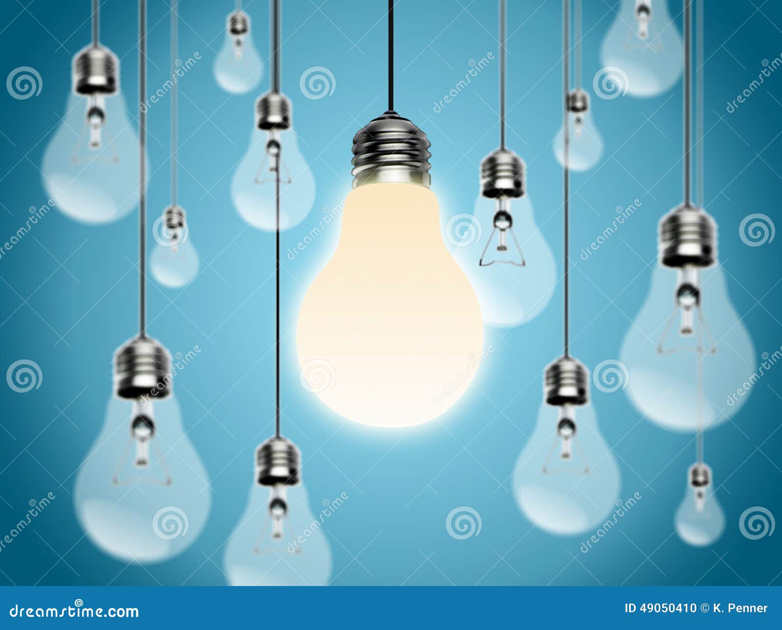 Ampolas com ideia Conzept ilustração stock. Ilustração de eletricidade ...