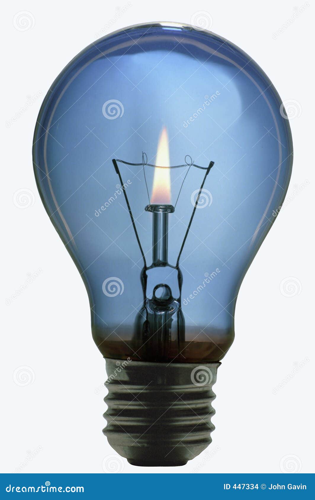 Ampoule allumée photo stock. Image du illuminez, brûlure - 447334