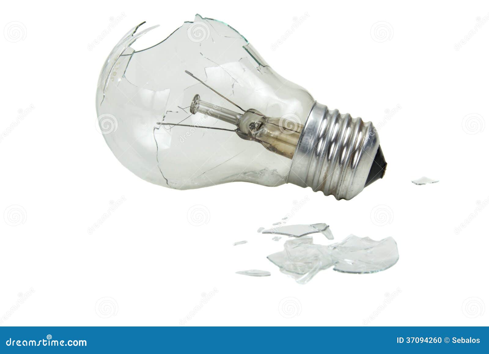 Ampoule cassée photo stock. Image du fragment, objet - 37094260