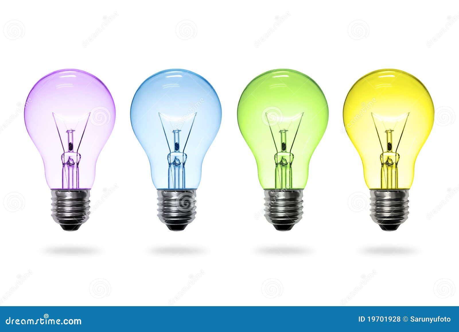 Ampoule colorée photo stock. Image du glace, électrique - 19701928