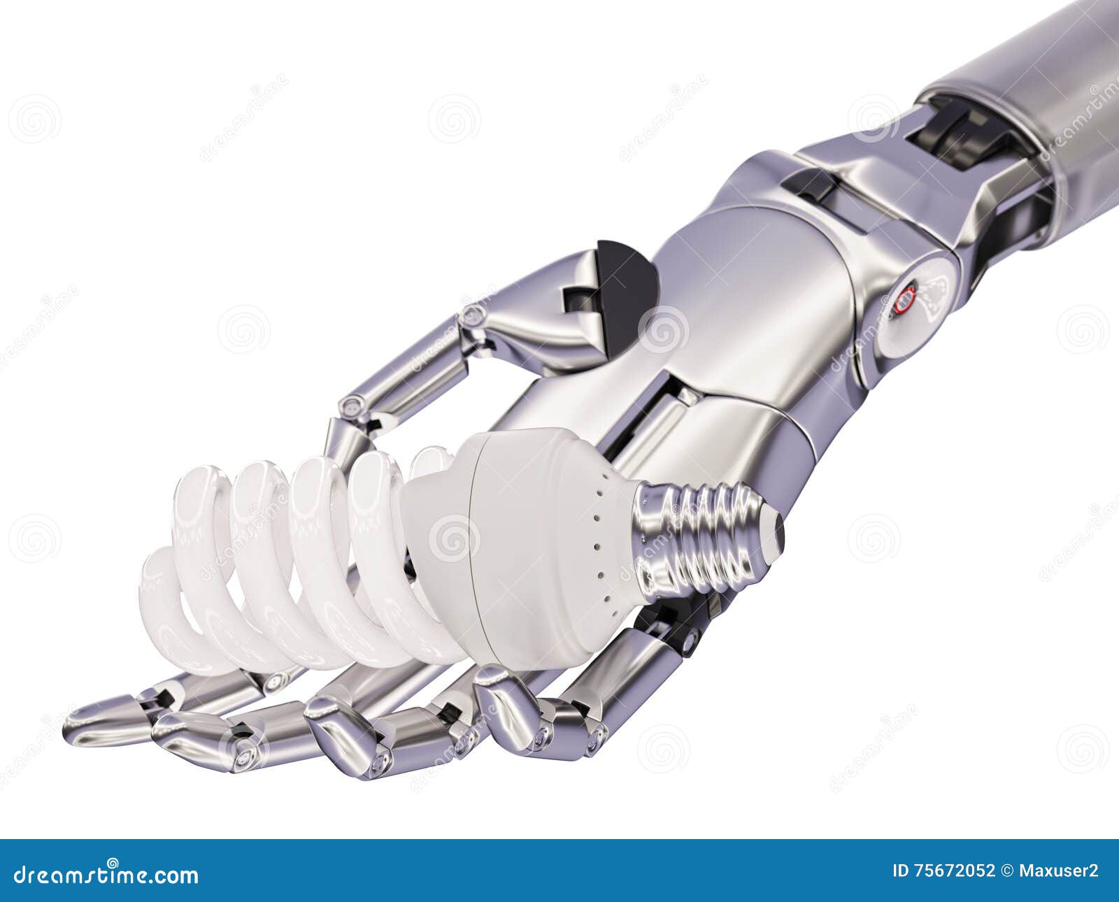 Ampoule Fluorescente Compacte Dans Le Concept Robotique D'illustration ...