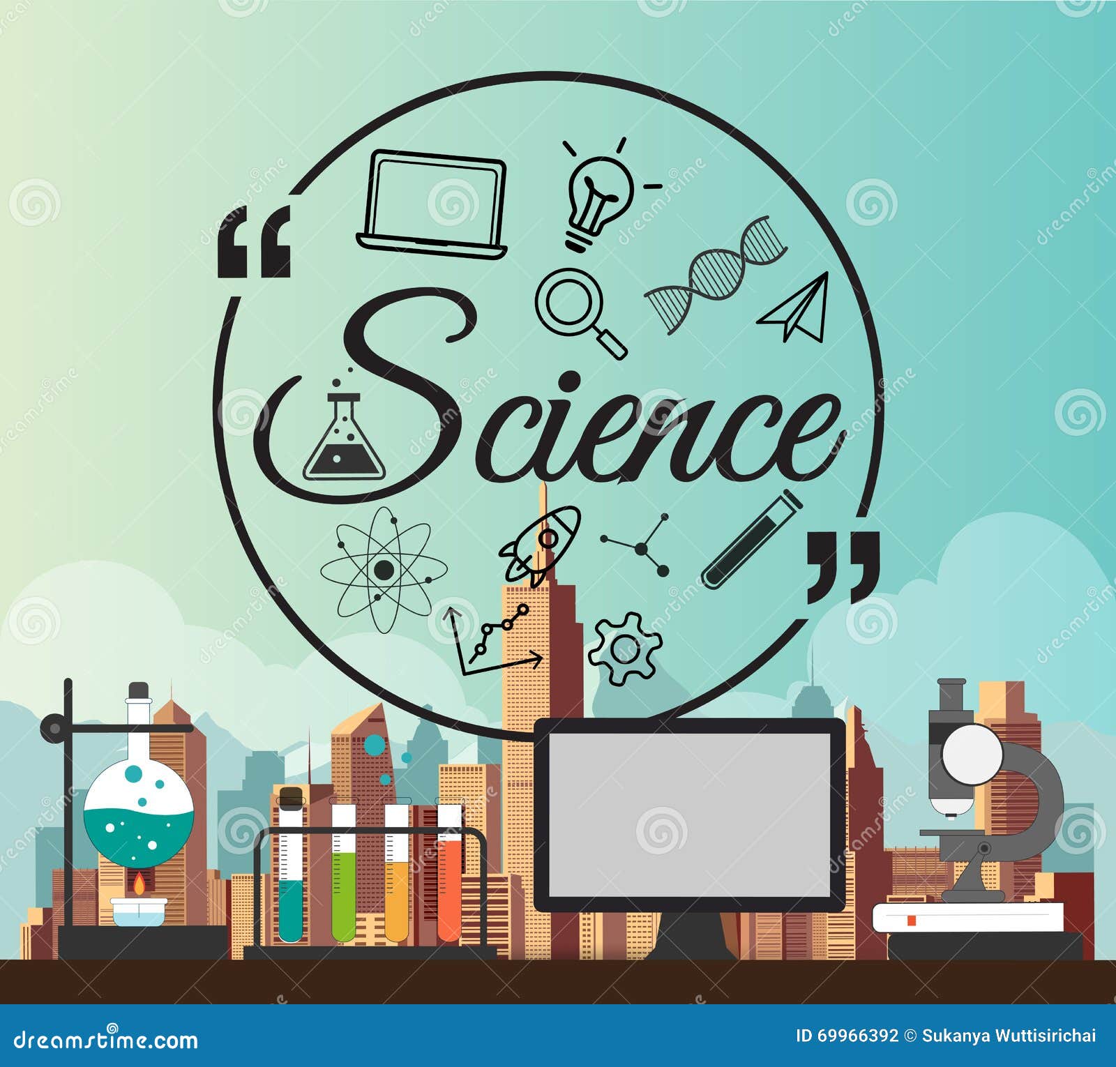 Ampoule Infographic De Chimie Pour Le Concept De La Science ...