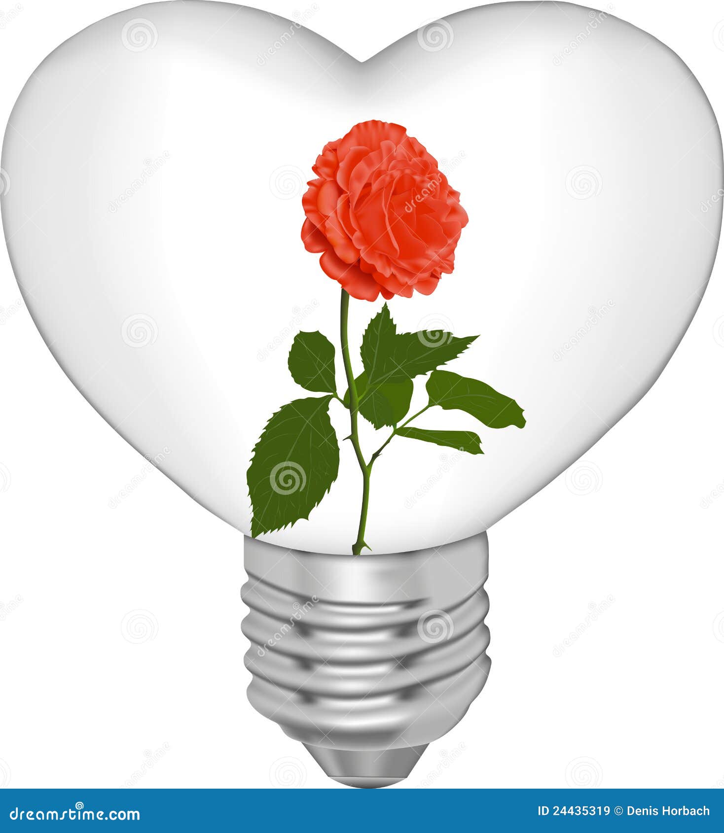 Ampoule Sous Forme De Coeur Et Dans Lui Une Fleur Illustration de ... Ampoule Sous Forme De Coeur Et Dans Lui Une Fleur Illustration de ...