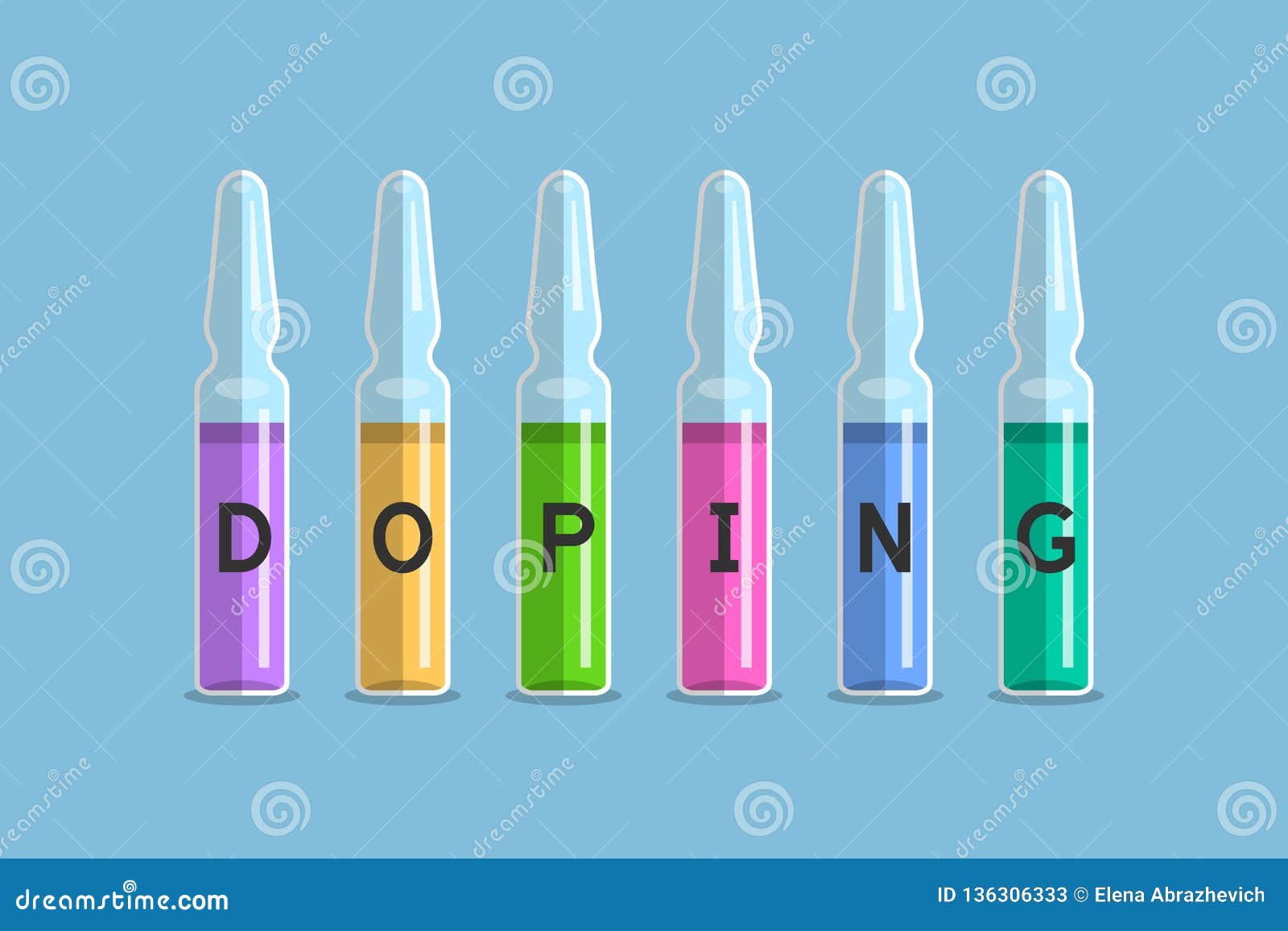 Ampoules with Doping Medicament Stock Vector - Illustration of ...