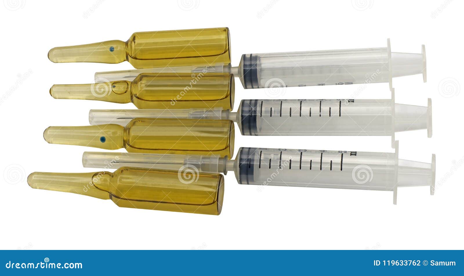 Ampoules for Injection and Syringes Stock Photo - Image of abstract ...