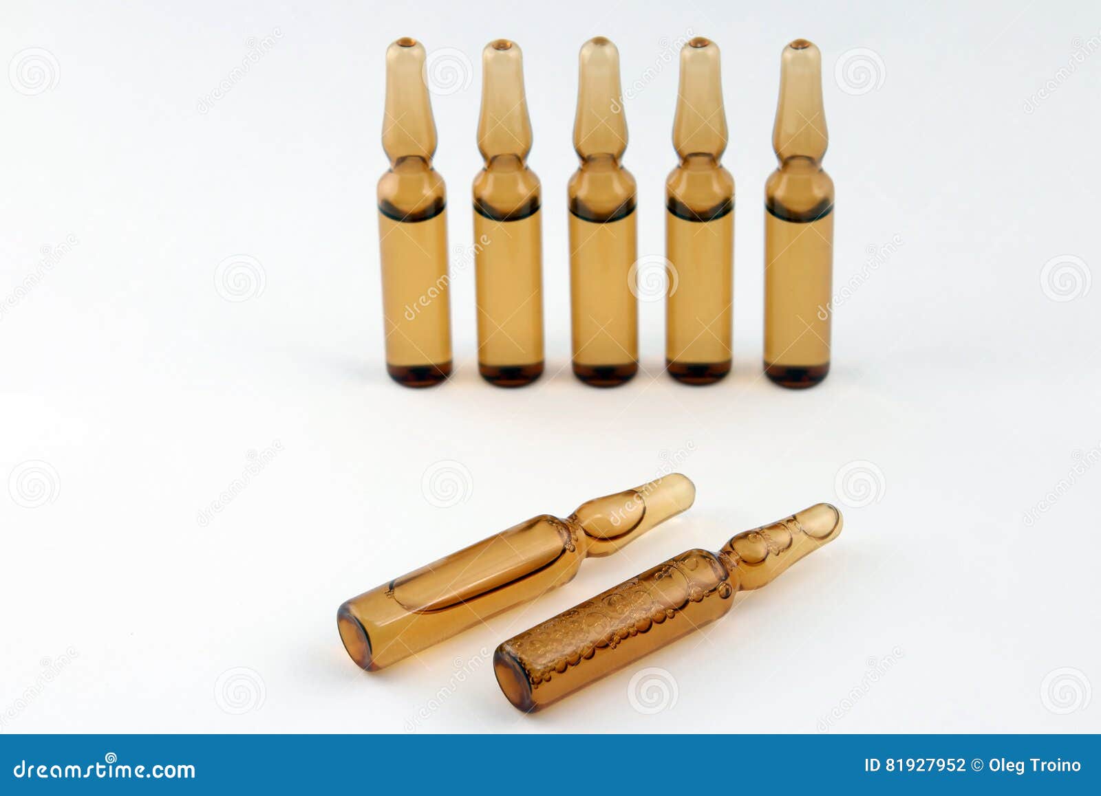 Ampoules for Injection on a White Background Stock Photo - Image of ...