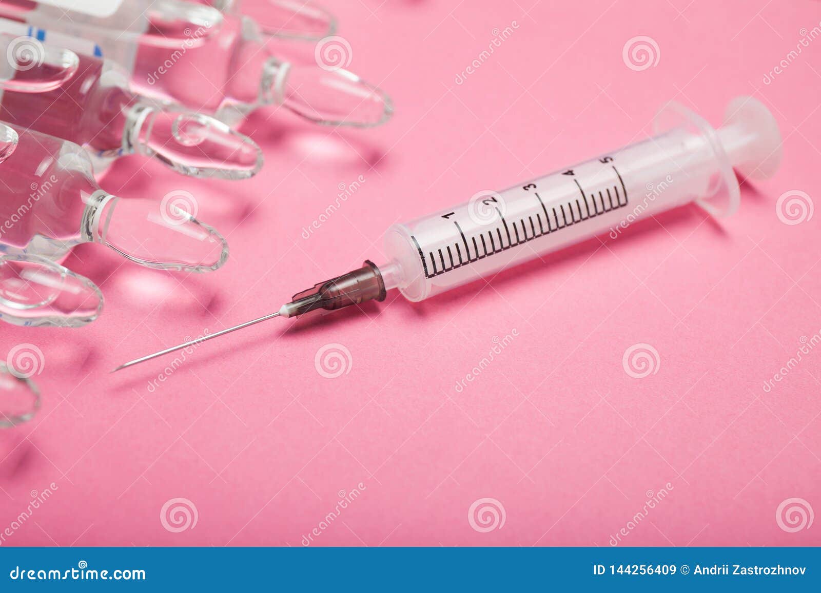 Ampoules For Injection With Medication. Transparent Capsules With ...