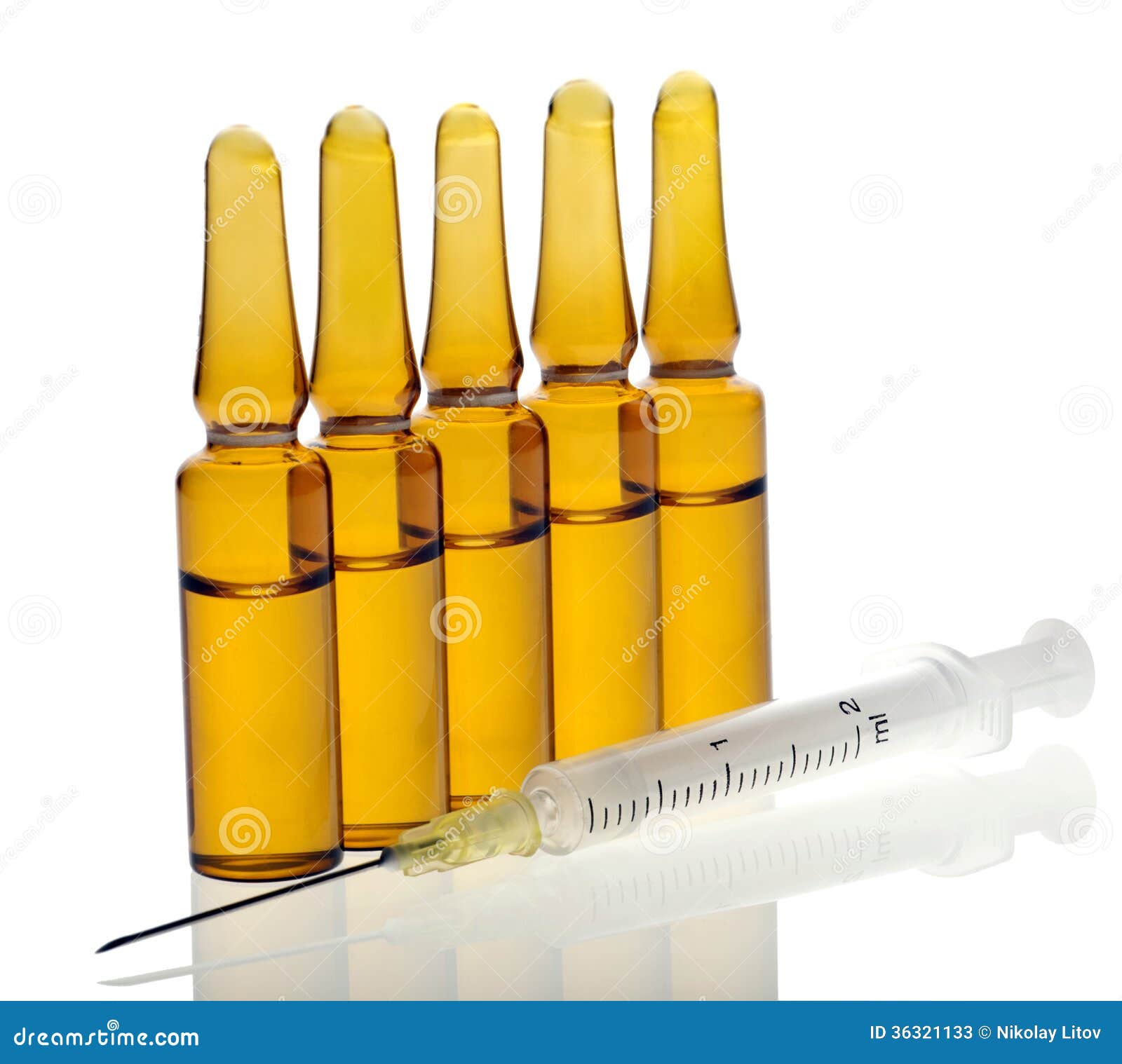 Ampoules and Syringe stock image. Image of injecting - 36321133