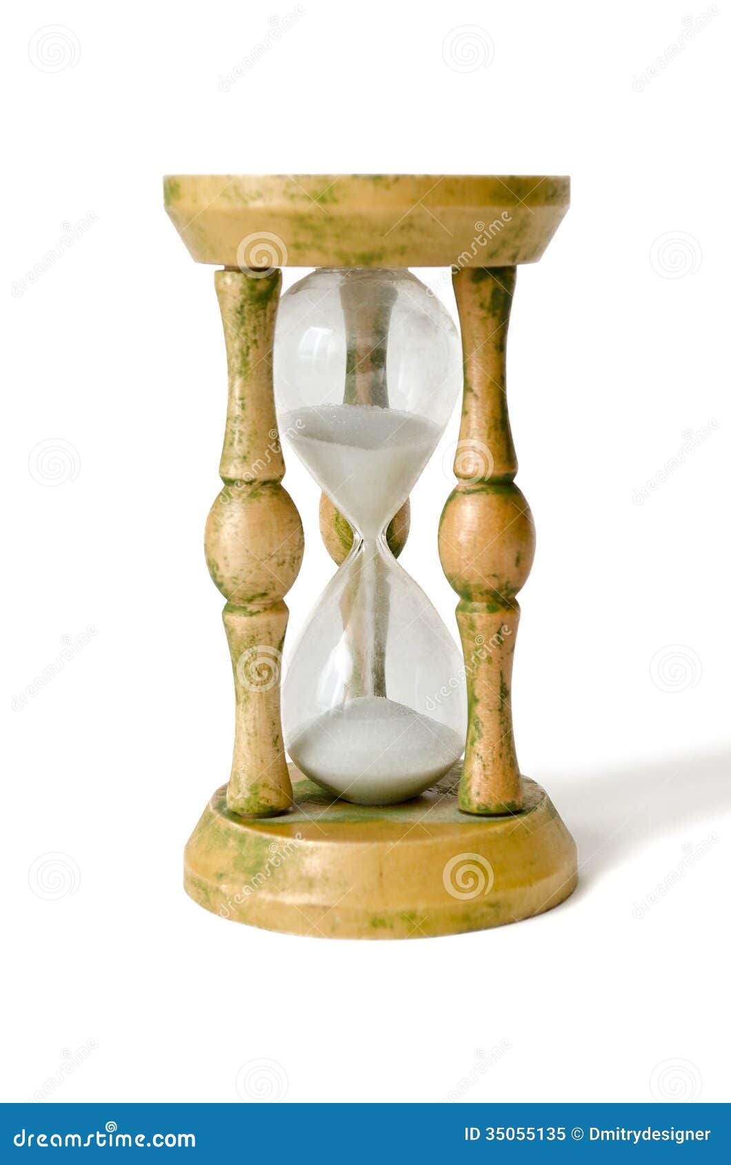 Ampulheta imagem de stock. Imagem de isolado, vidro, instrumento - 35055135