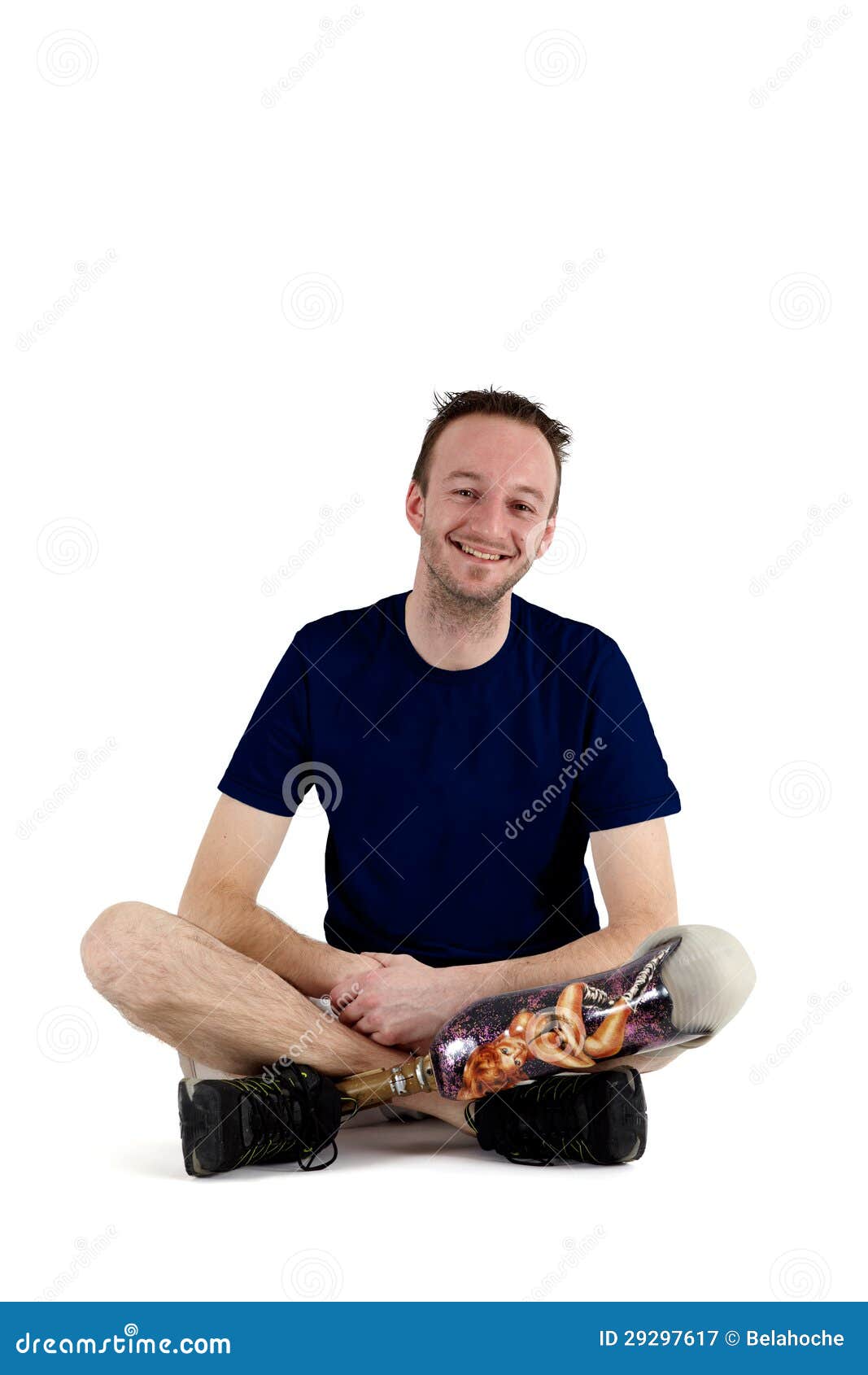 Amputato Maschio Positivo Felice Immagine Stock - Immagine di medicina ...