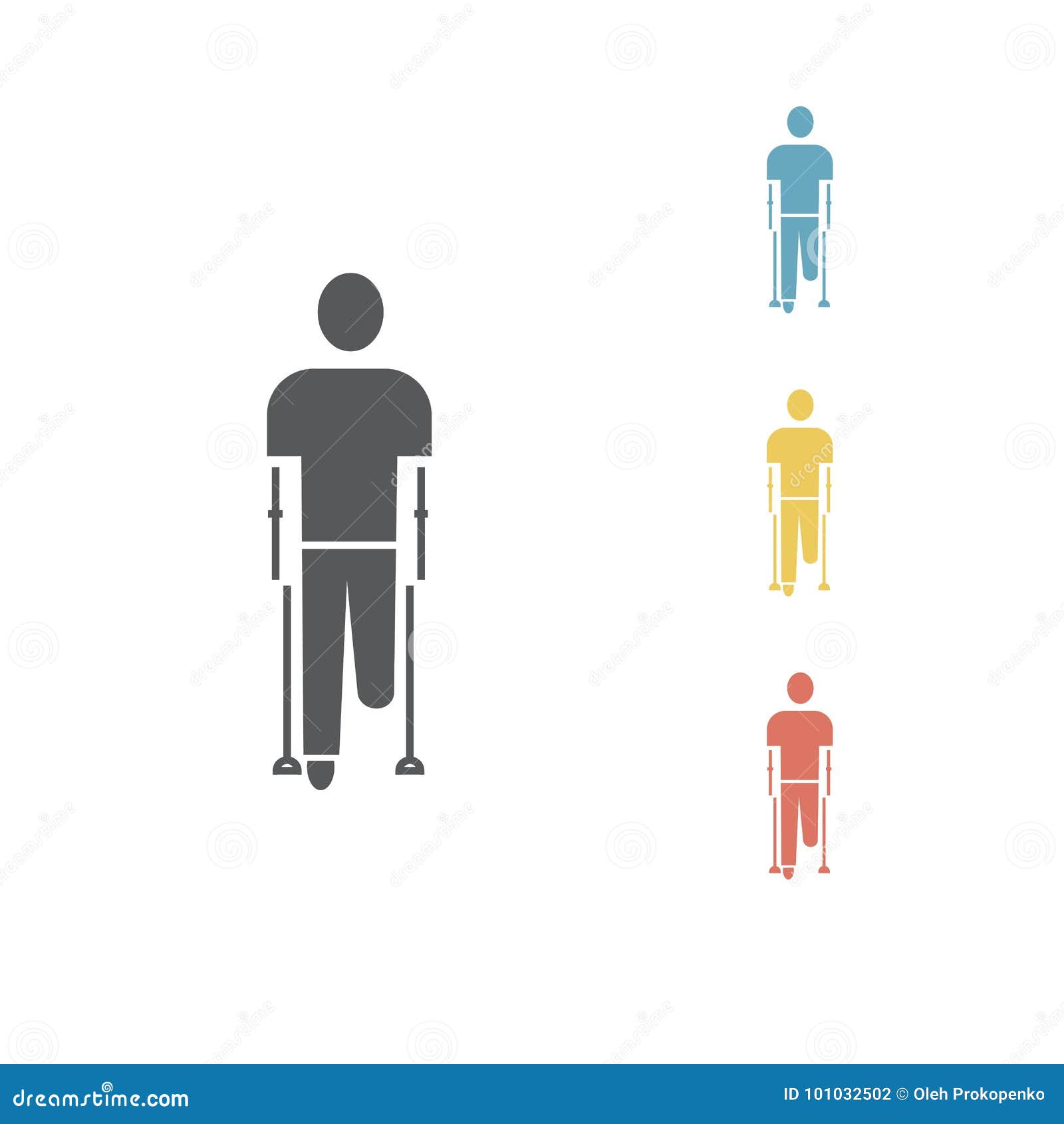 Amputee Icon. Vector Illustration. Stock Vector - Illustration of ...