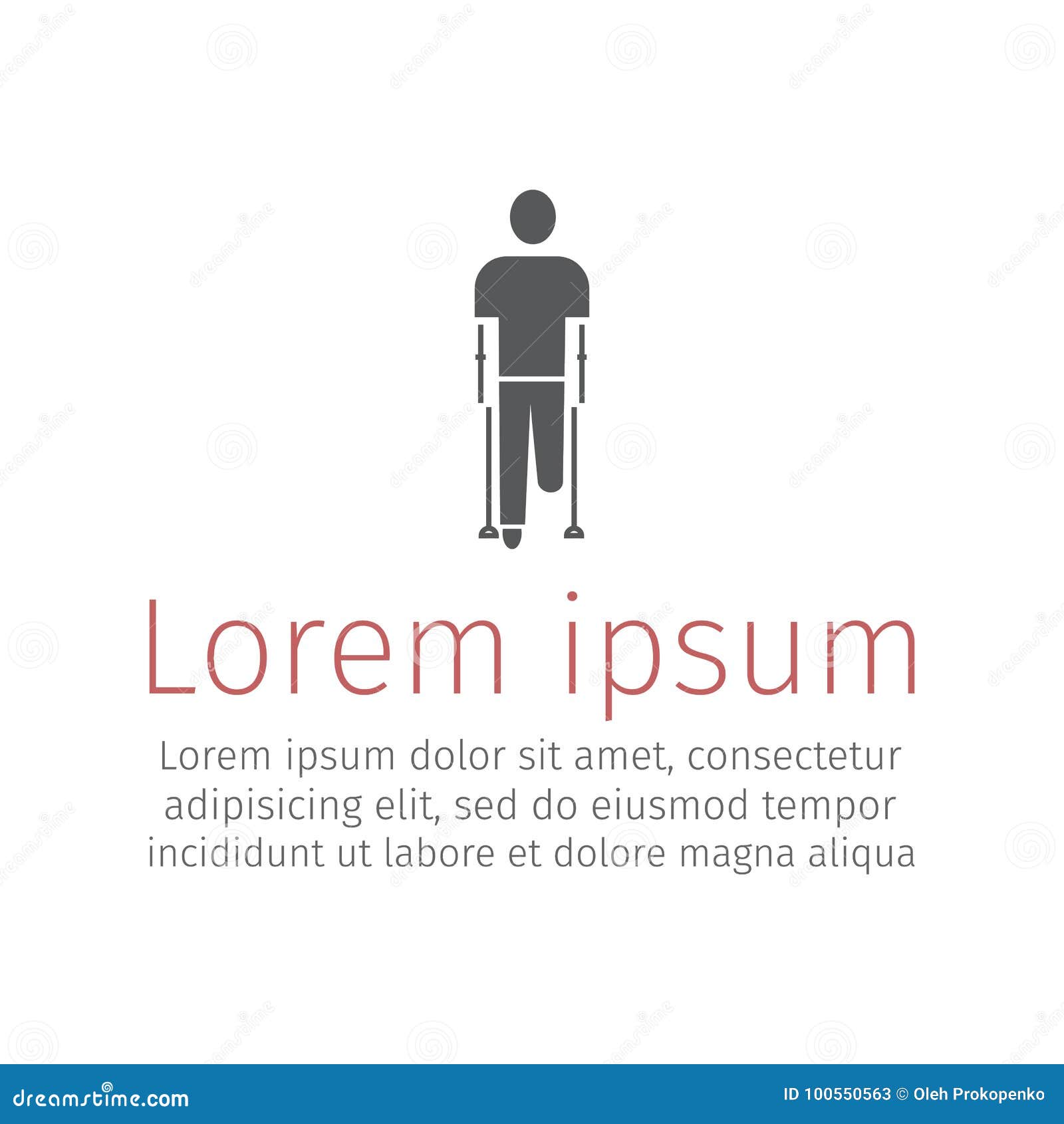 Amputee Icon. Vector Illustration. Stock Vector - Illustration of icon ...