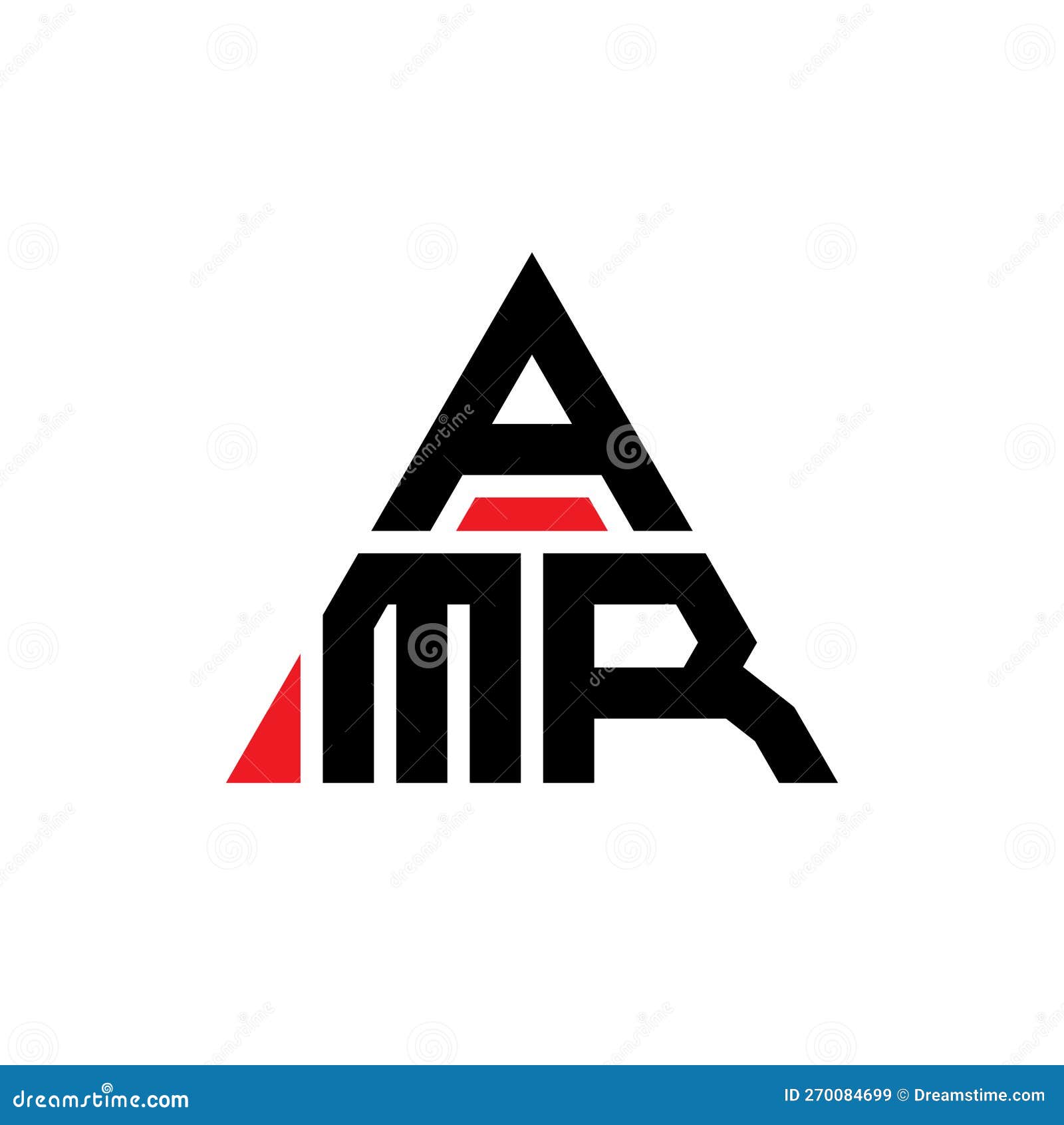 AMR Triangle Letter Logo Design with Triangle Shape. AMR Triangle Logo ...