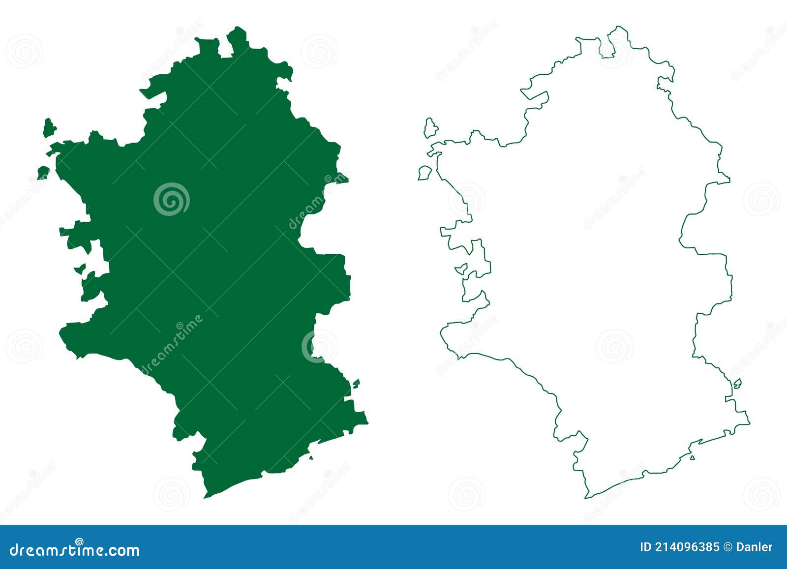 Amreli District Gujarat State, Republic of India Map Vector ...