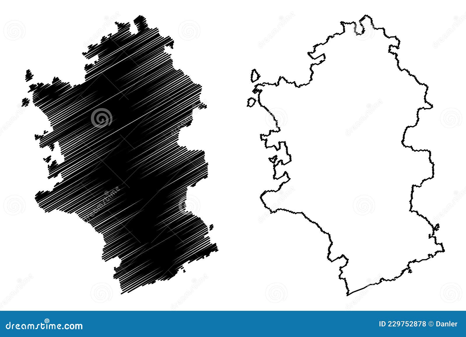 Amreli District Gujarat State, Republic of India Map Vector ...