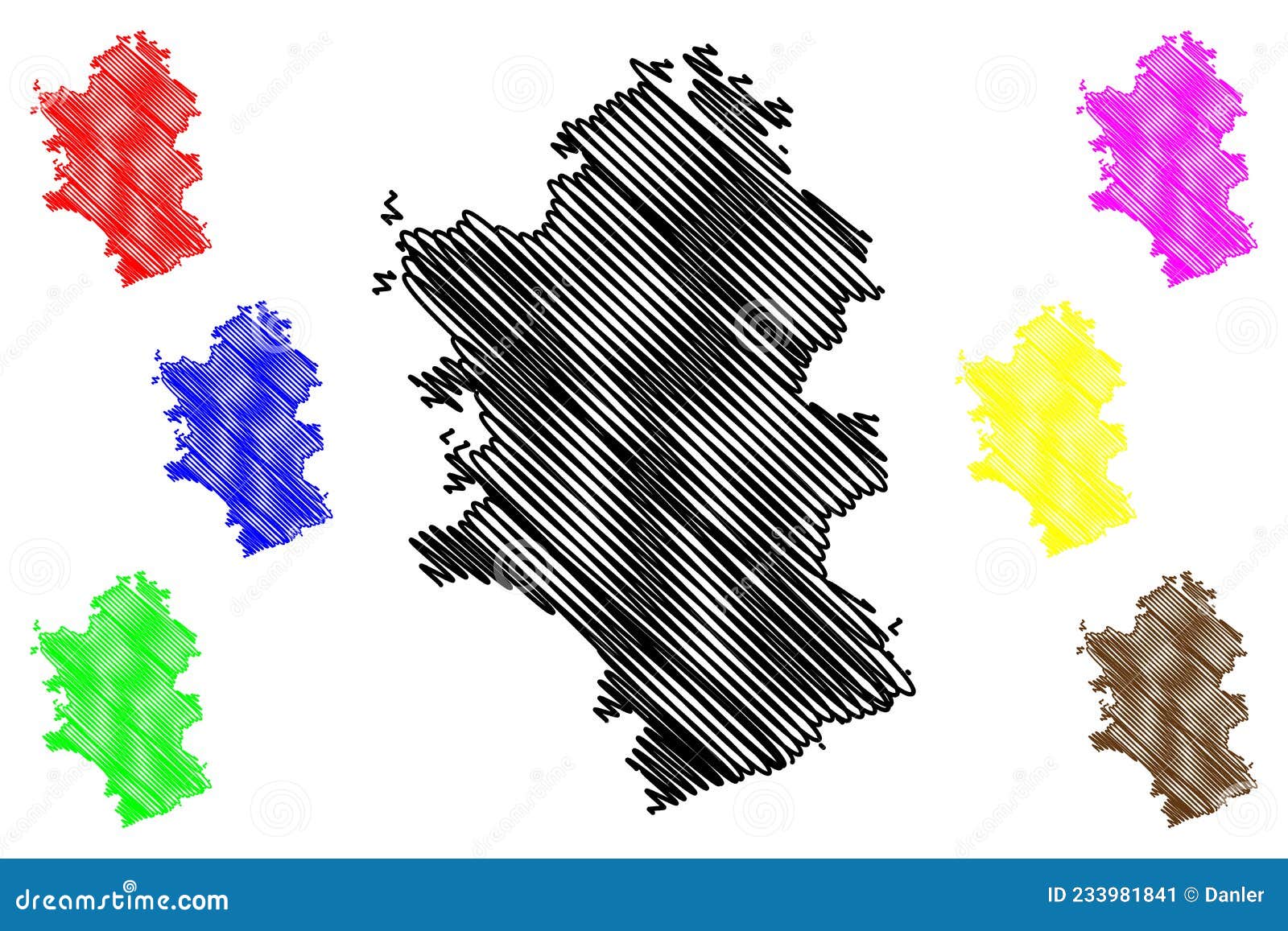 Amreli District Gujarat State, Republic of India Map Vector ...