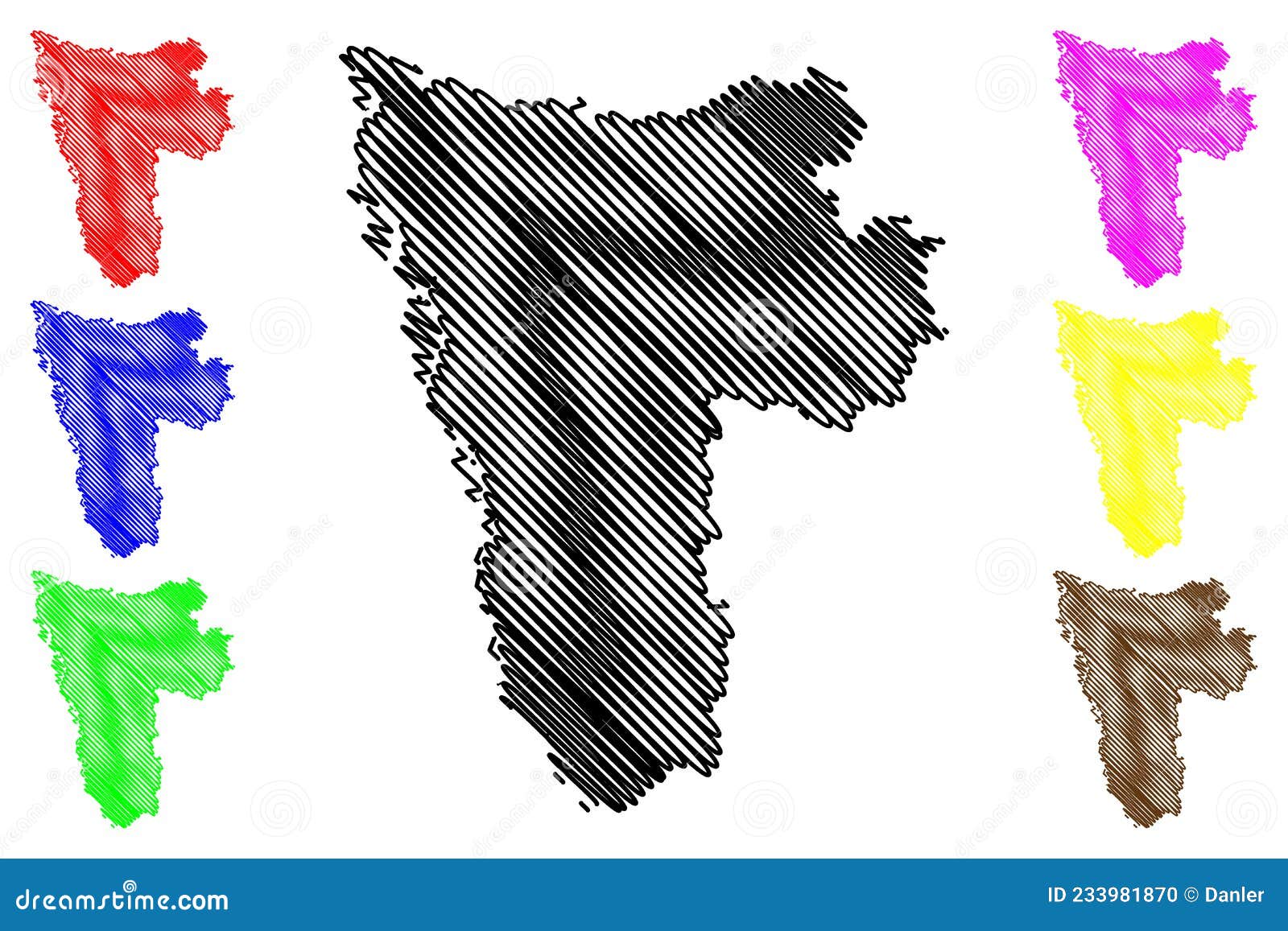 Amroha District Uttar Pradesh State, Republic of India Map Vector ...