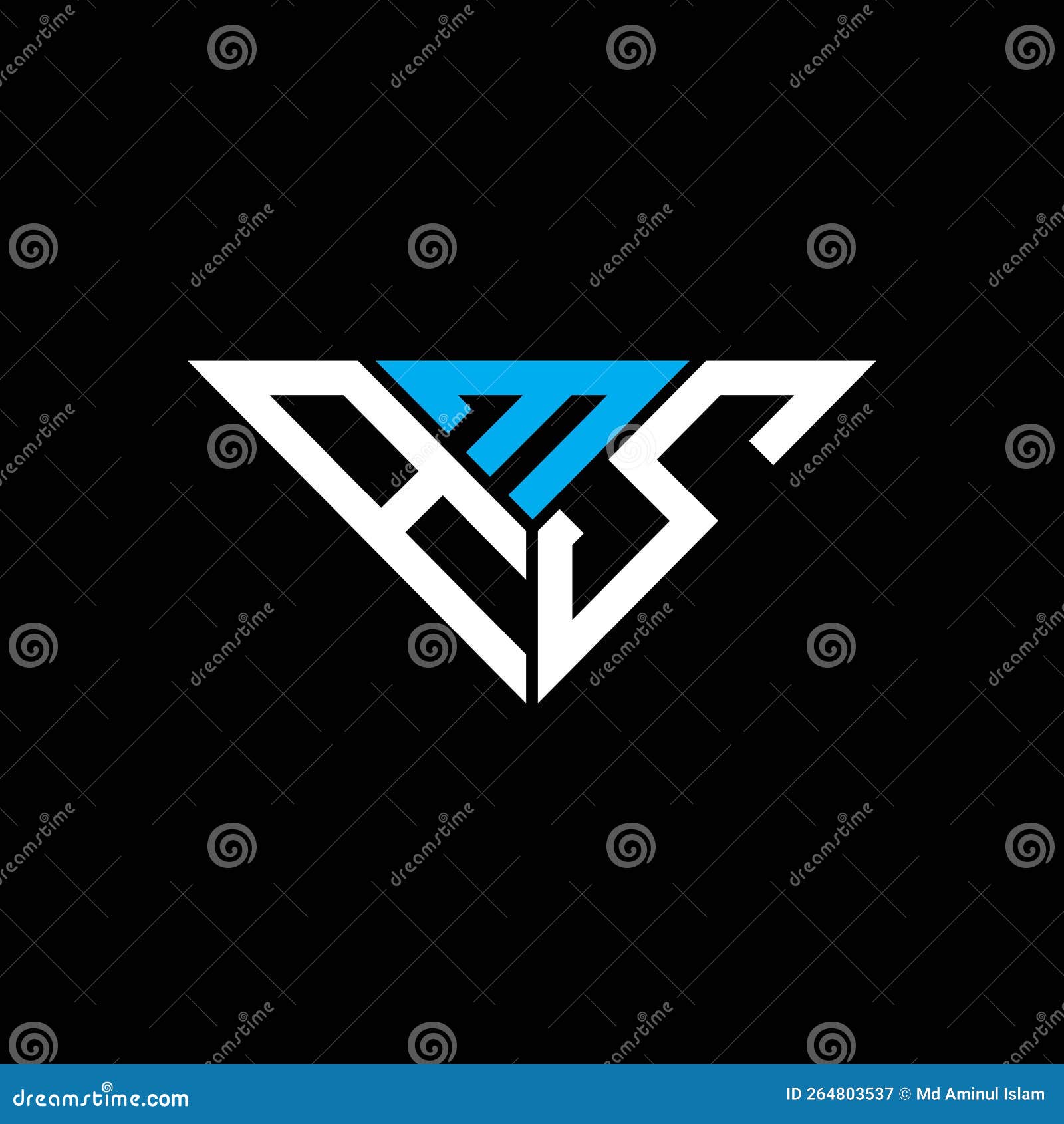 AMS Letter Logo Creative Design with Vector Graphic, Stock Vector ...