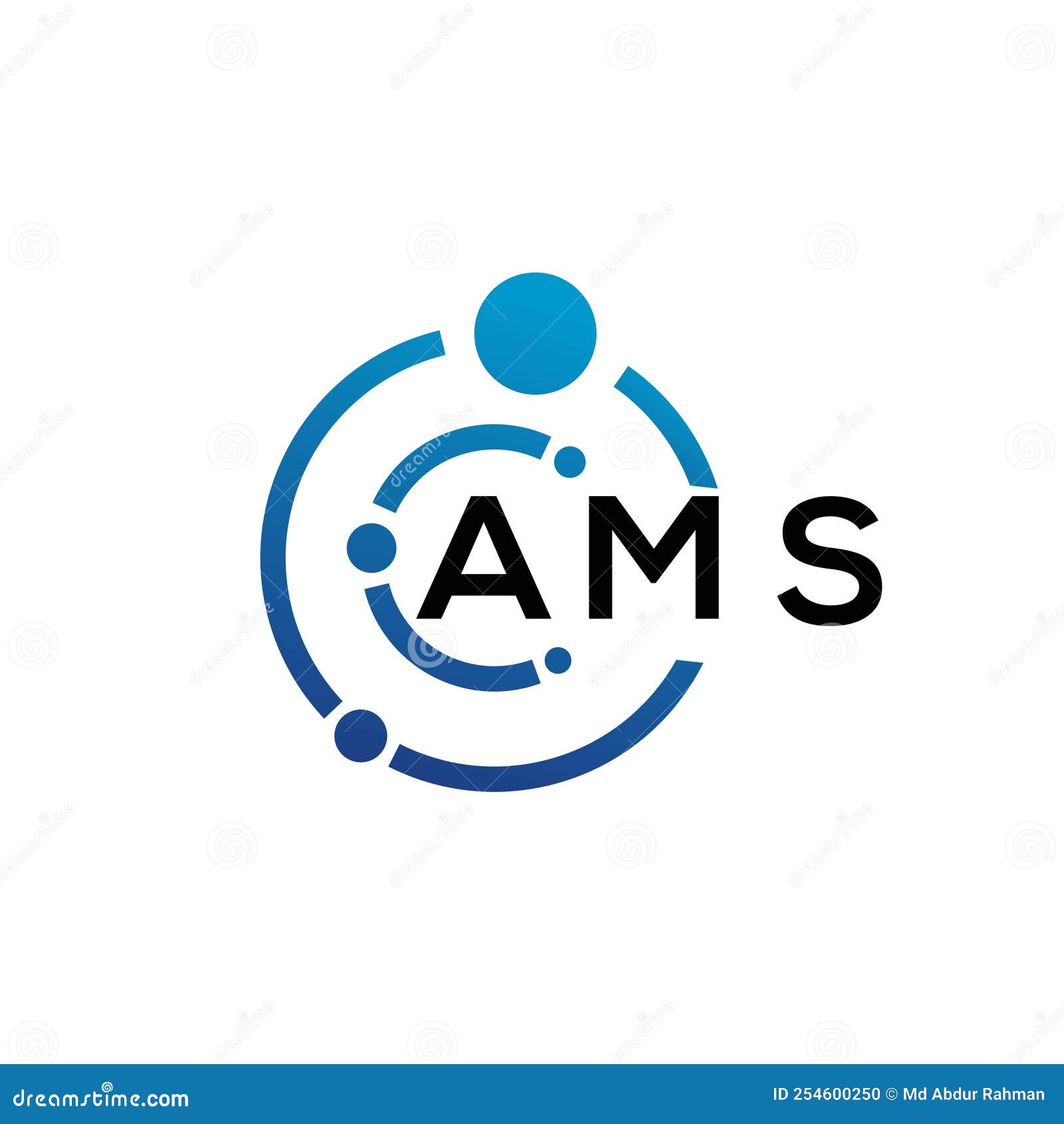 AMS Letter Logo Design On Black Background. AMS Creative Initials ...