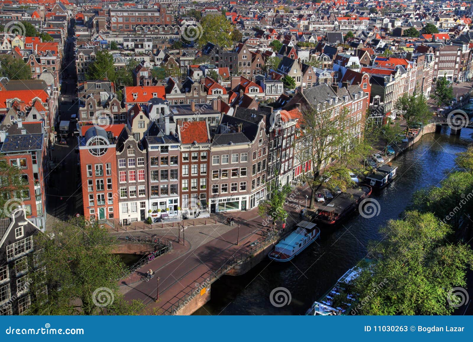 Amsterdam Aerial 01, Netherlands Stock Image - Image of prinsengracht ...