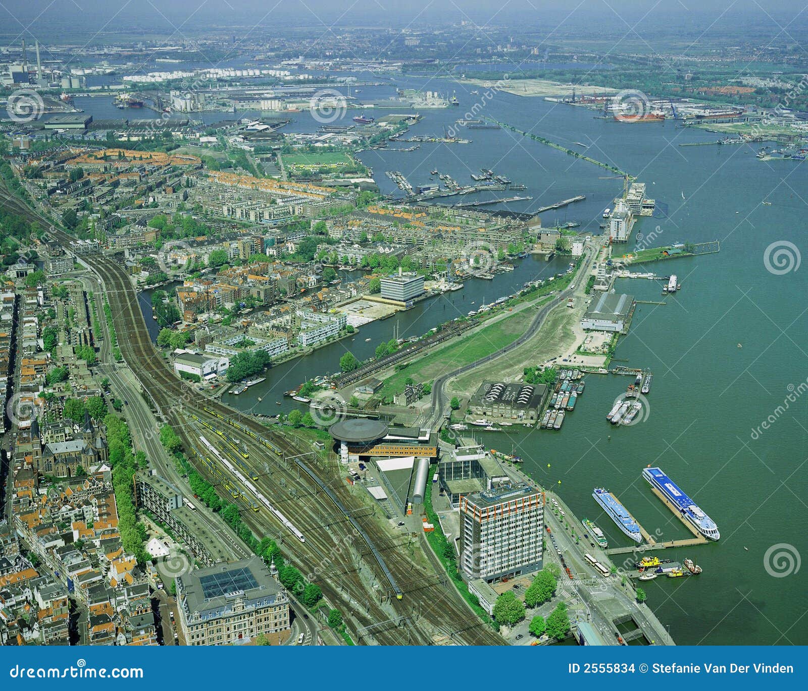 Amsterdam aerial view stock photo. Image of holland, area - 2555834