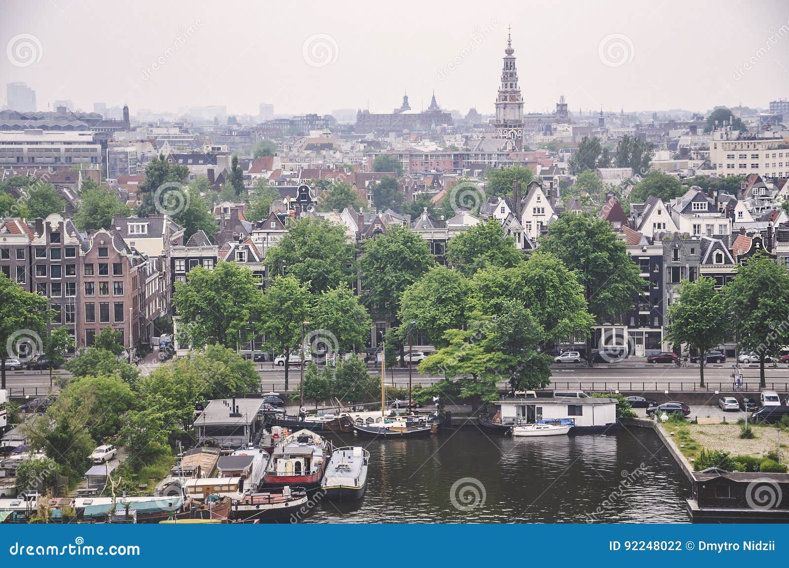 Amsterdam Aerial View, Netherlands Stock Photo - Image of europe ...