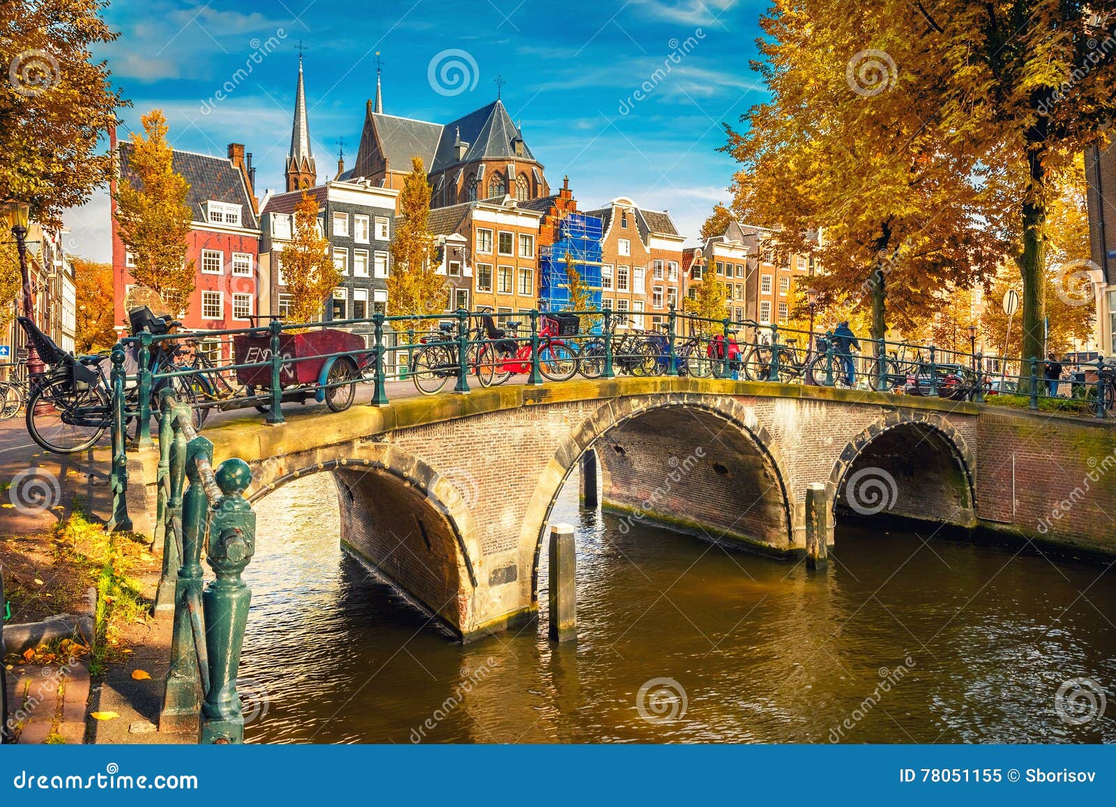 Amsterdam at autumn stock image. Image of capital, foliage - 78051155