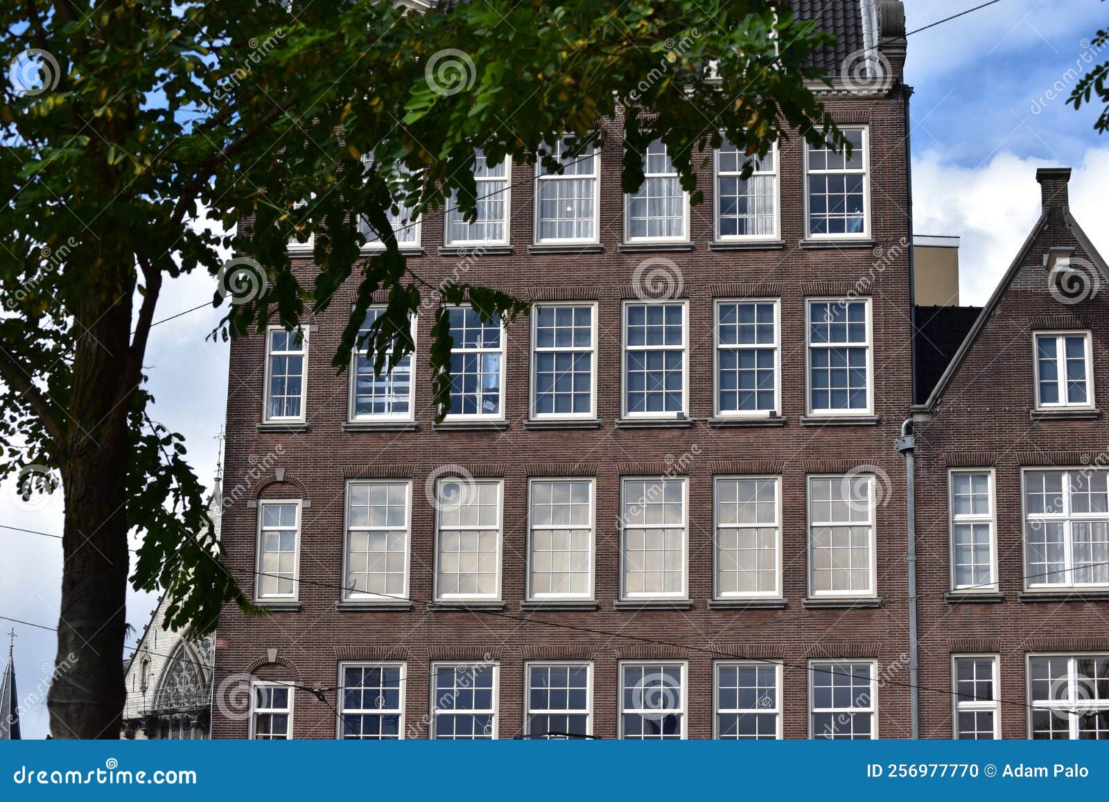 Amsterdam Brick House Facade Netherlands Stock Photo - Image of facade ...