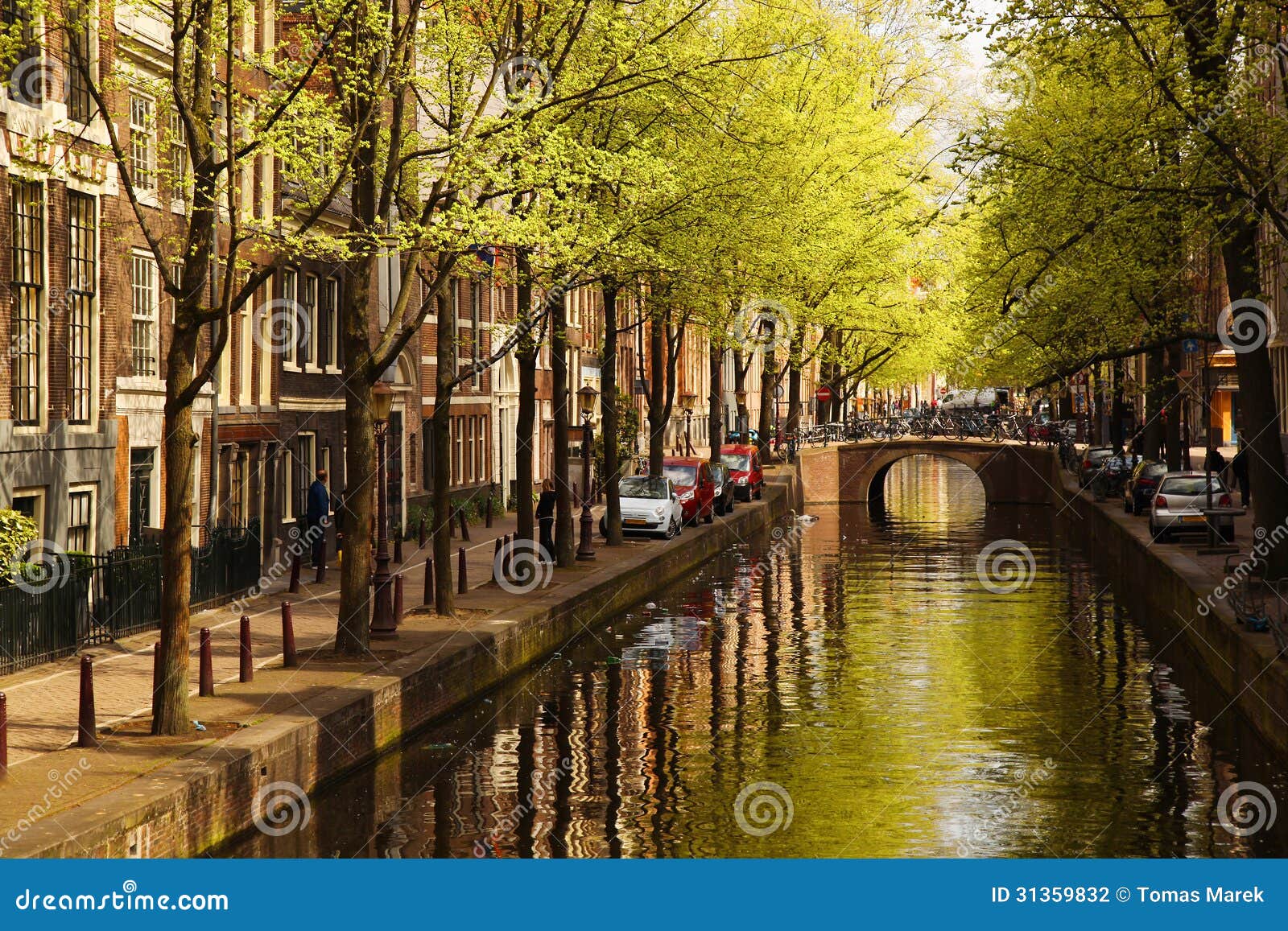 Amsterdam with Canal in Holland Stock Photo - Image of netherlands ...