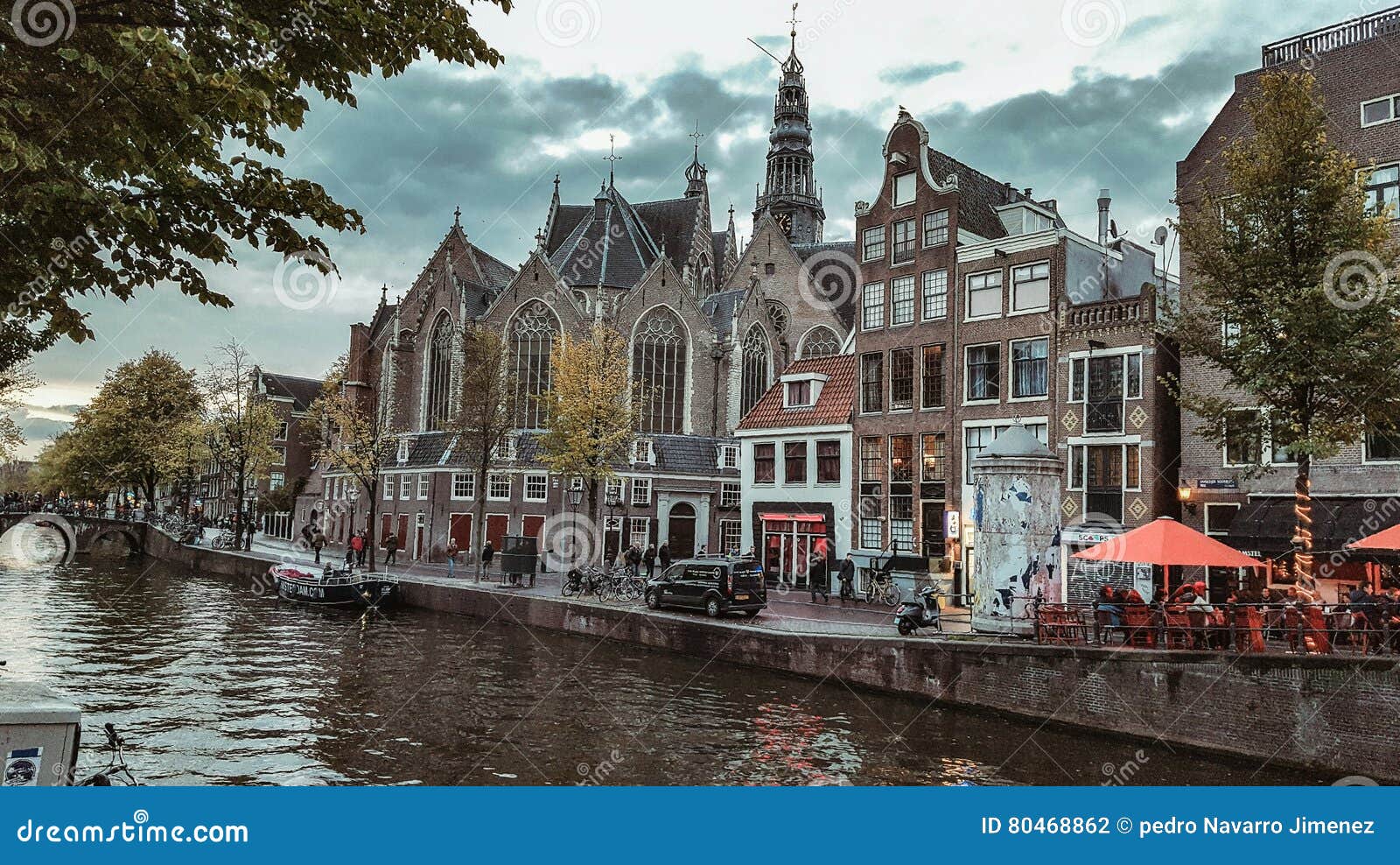 Amsterdam canal editorial photography. Image of quarter - 80468862