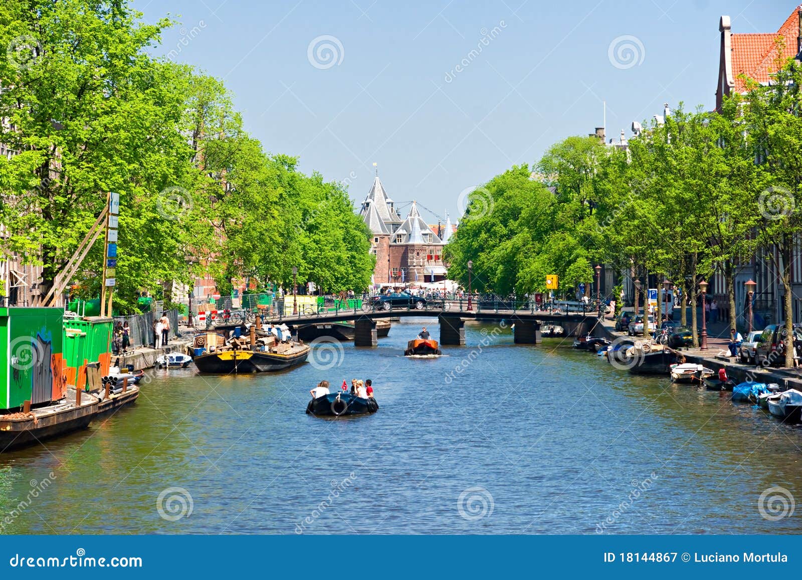 The Amsterdam canal system editorial photography. Image of capital ...