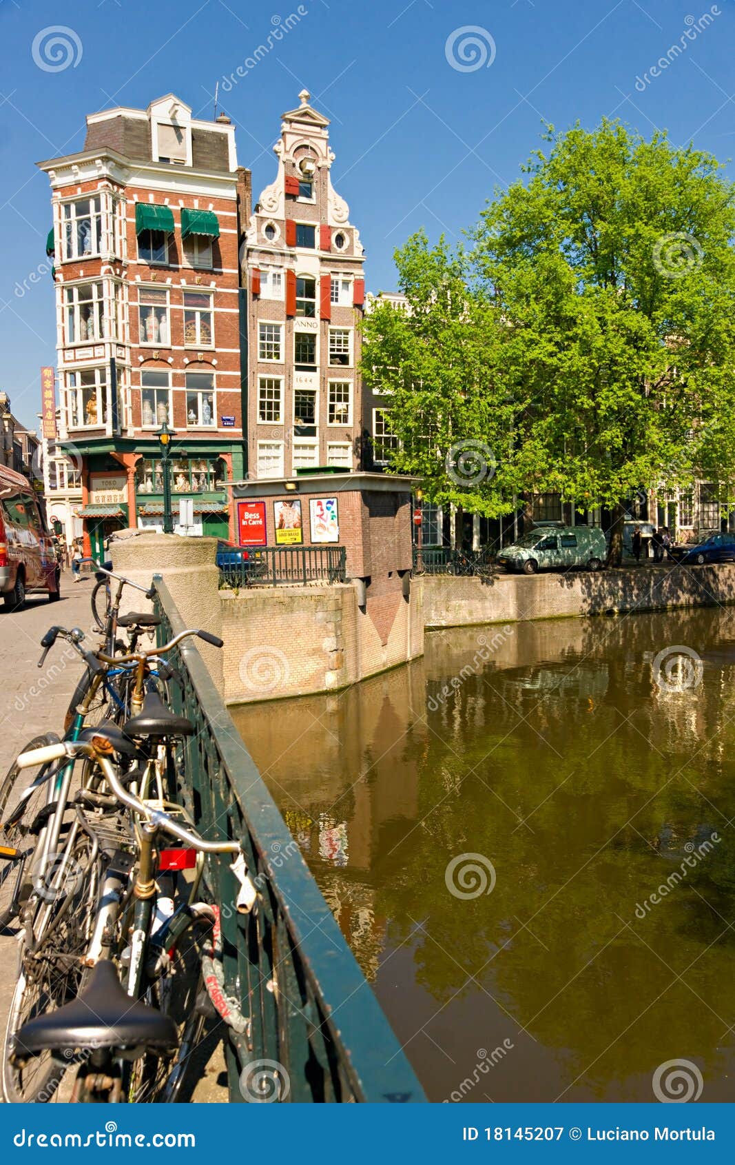 The Amsterdam canal system editorial photography. Image of restaurant ...