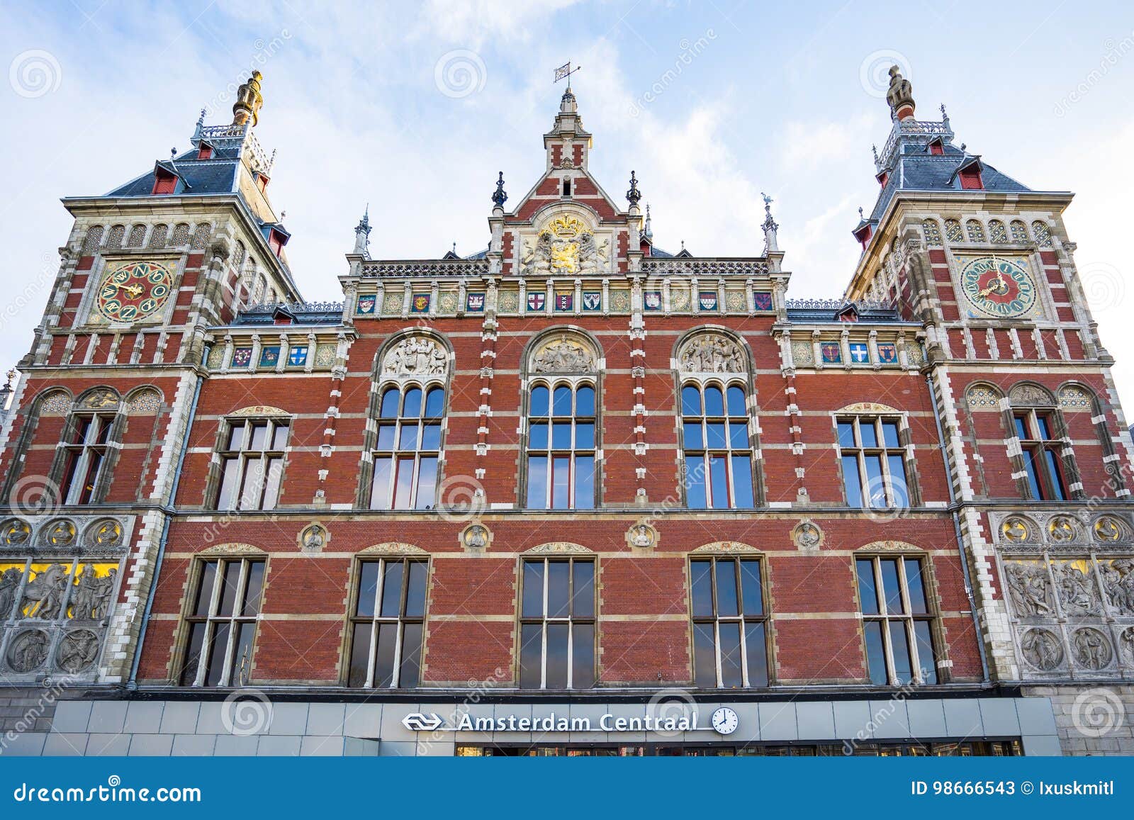 Amsterdam Centraal Train Station in Amsterdam, Netherlands. Editorial ...