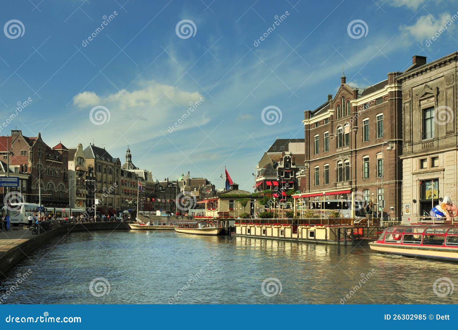Amsterdam city center view stock image. Image of front - 26302985