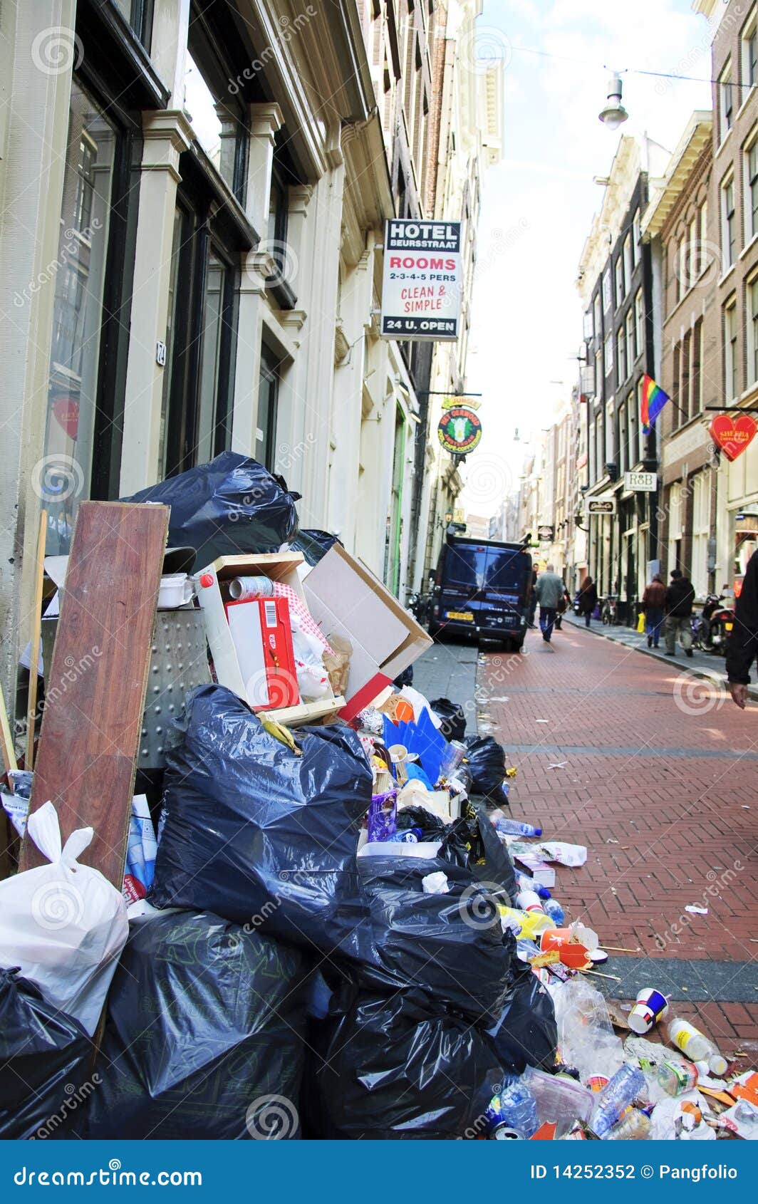 Amsterdam City Full of Garbage Editorial Photography - Image of basket ...