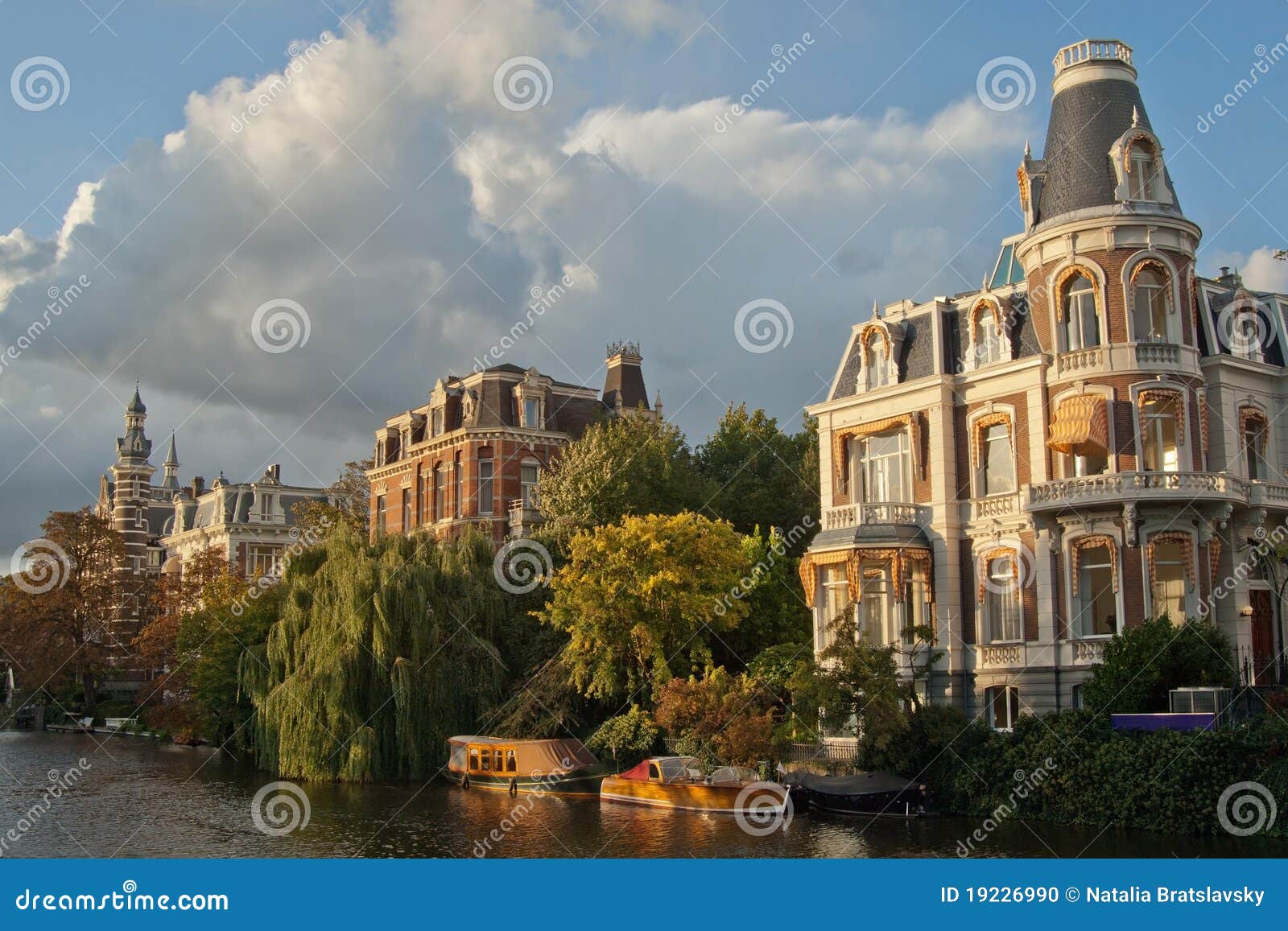 Amsterdam cityscape stock photo. Image of golden, canal - 19226990